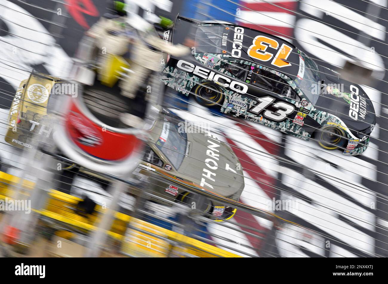 #13: Ty Dillon, Germain Racing, Chevrolet Camaro GEICO Military during ...