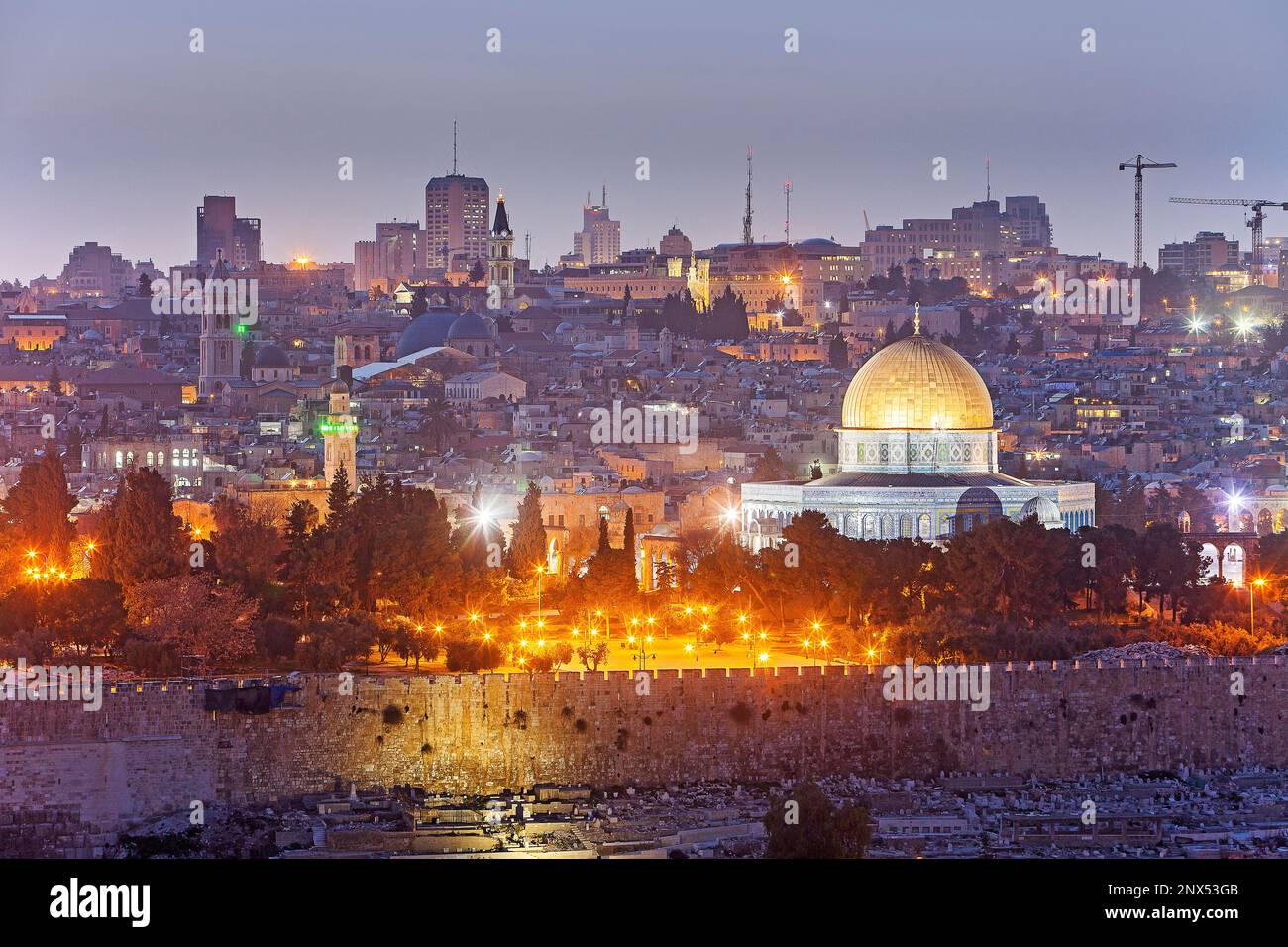 Blick auf Jerusalem vom Ölberg, Jerusalem, Israel Stockfotografie - Alamy