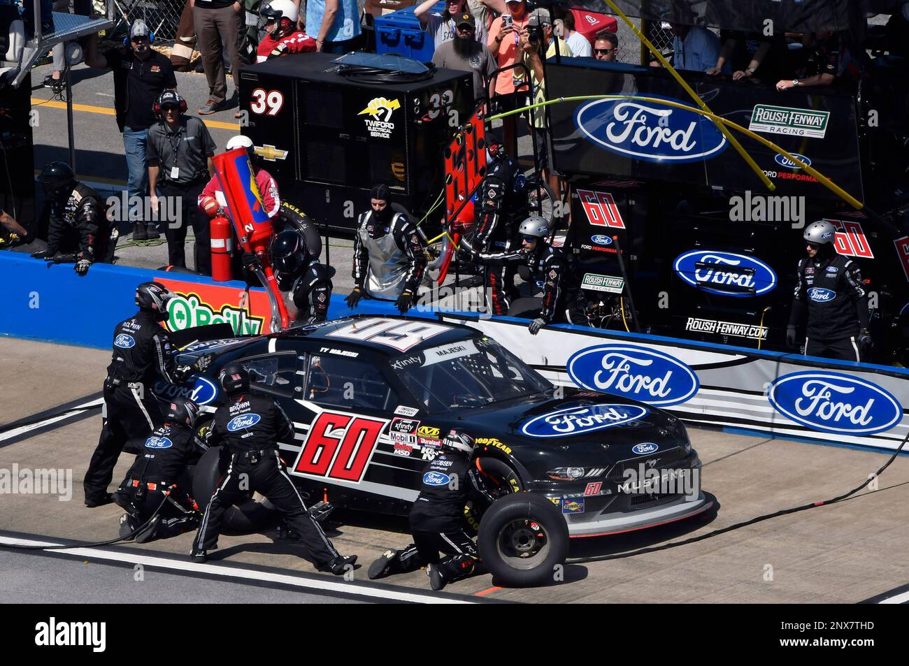 #60: Ty Majeski, Roush Fenway Racing, Ford Mustang Ford during the ...