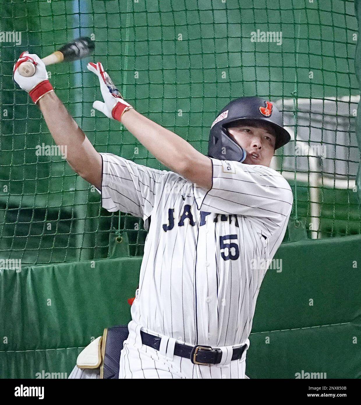 Nagoya, Japan, 1. März 2023. Yakult Slulows Slugger Munetaka Murakami ...