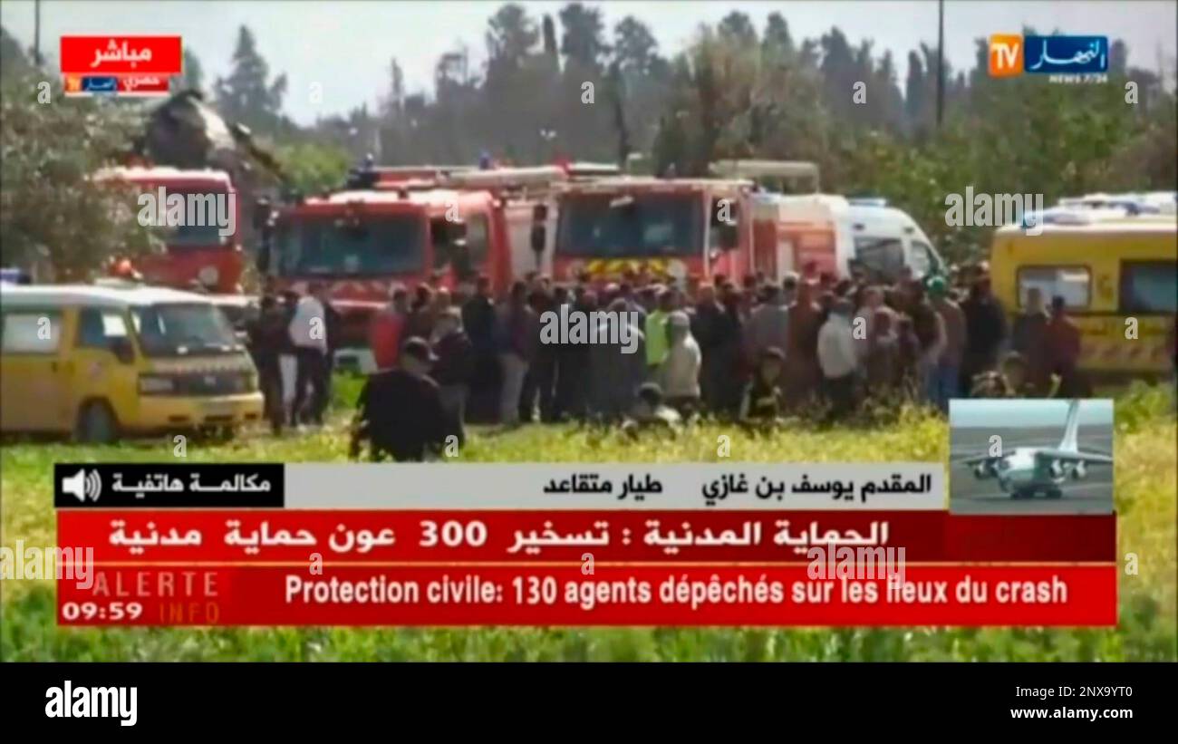 In this still taken from TV showing emergency services at the scene ...