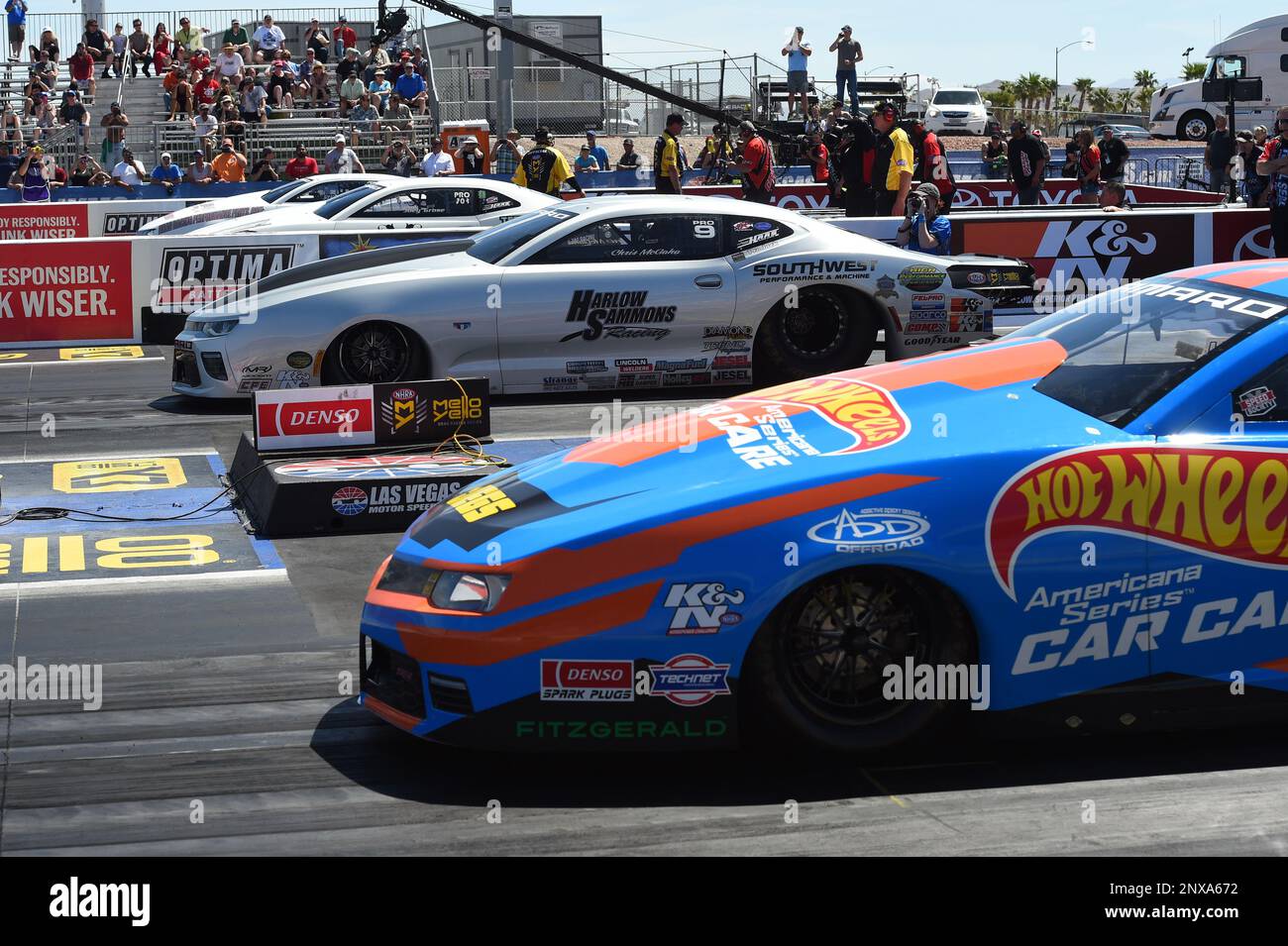 LAS VEGAS, NV - APRIL 07: Alex Laughlin (40 PRO) Chevrolet Camaro NHRA ...