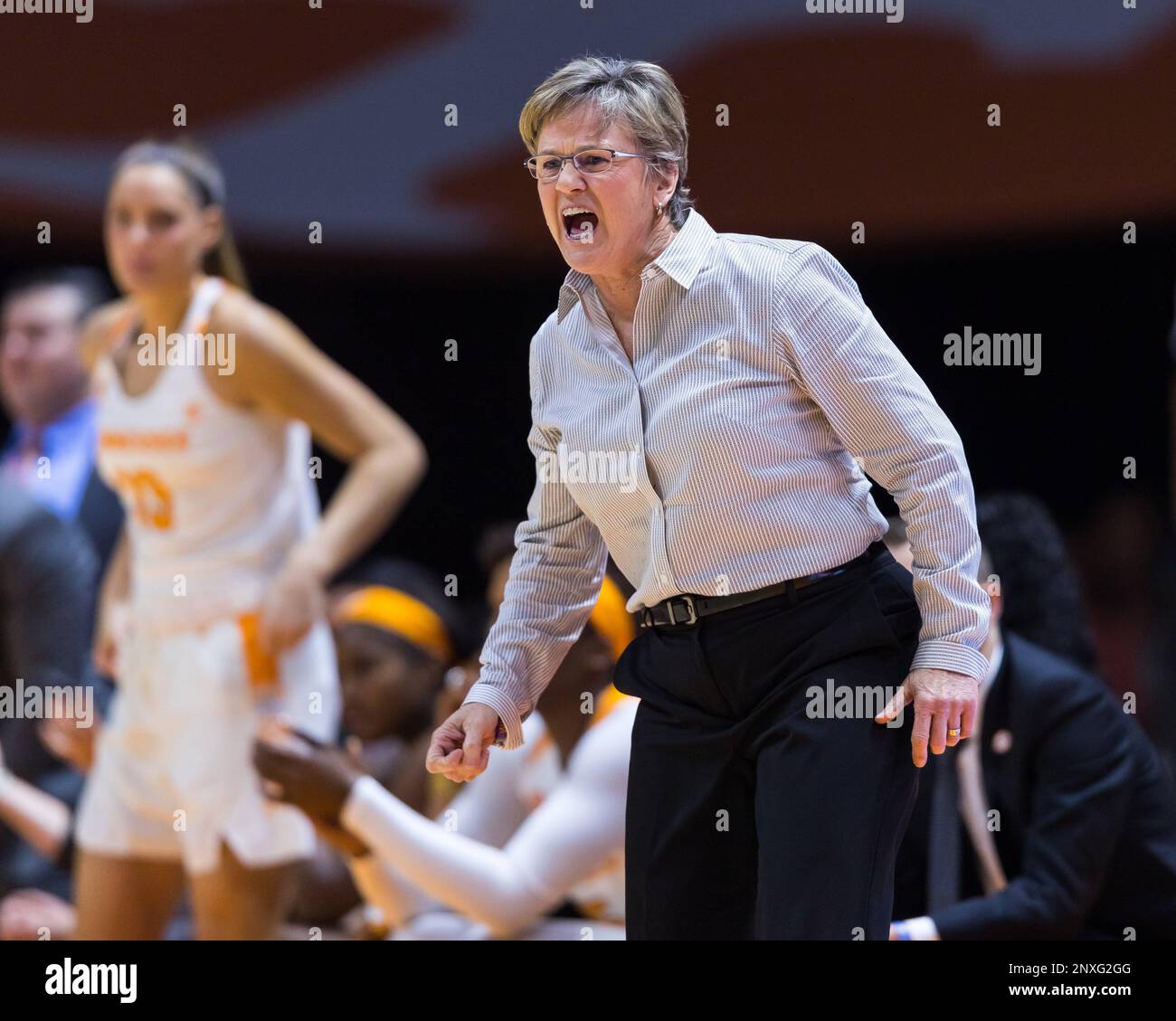 February 25, 2018: head coach Holly Warlick of the Tennessee Lady ...