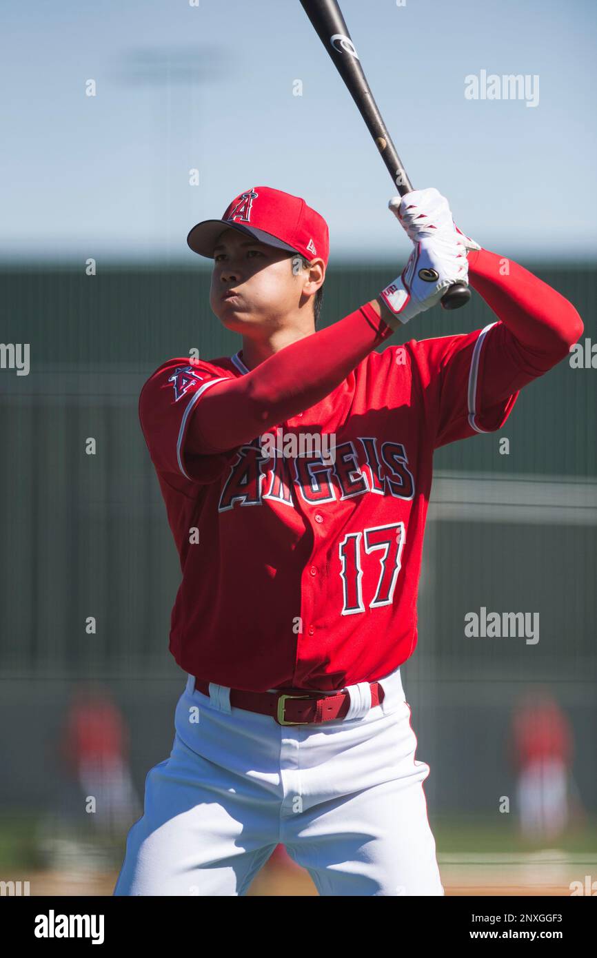 Shohei Ohtani (17), outfielder/pitcher for the Los Angeles Angels ...
