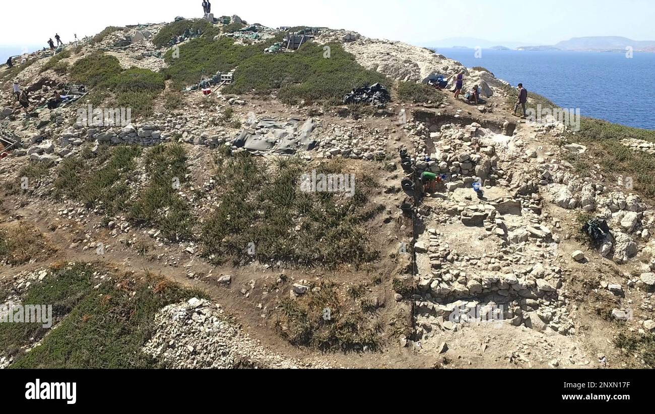 In this undated handout photo provided by the Greek Culture Ministry on ...