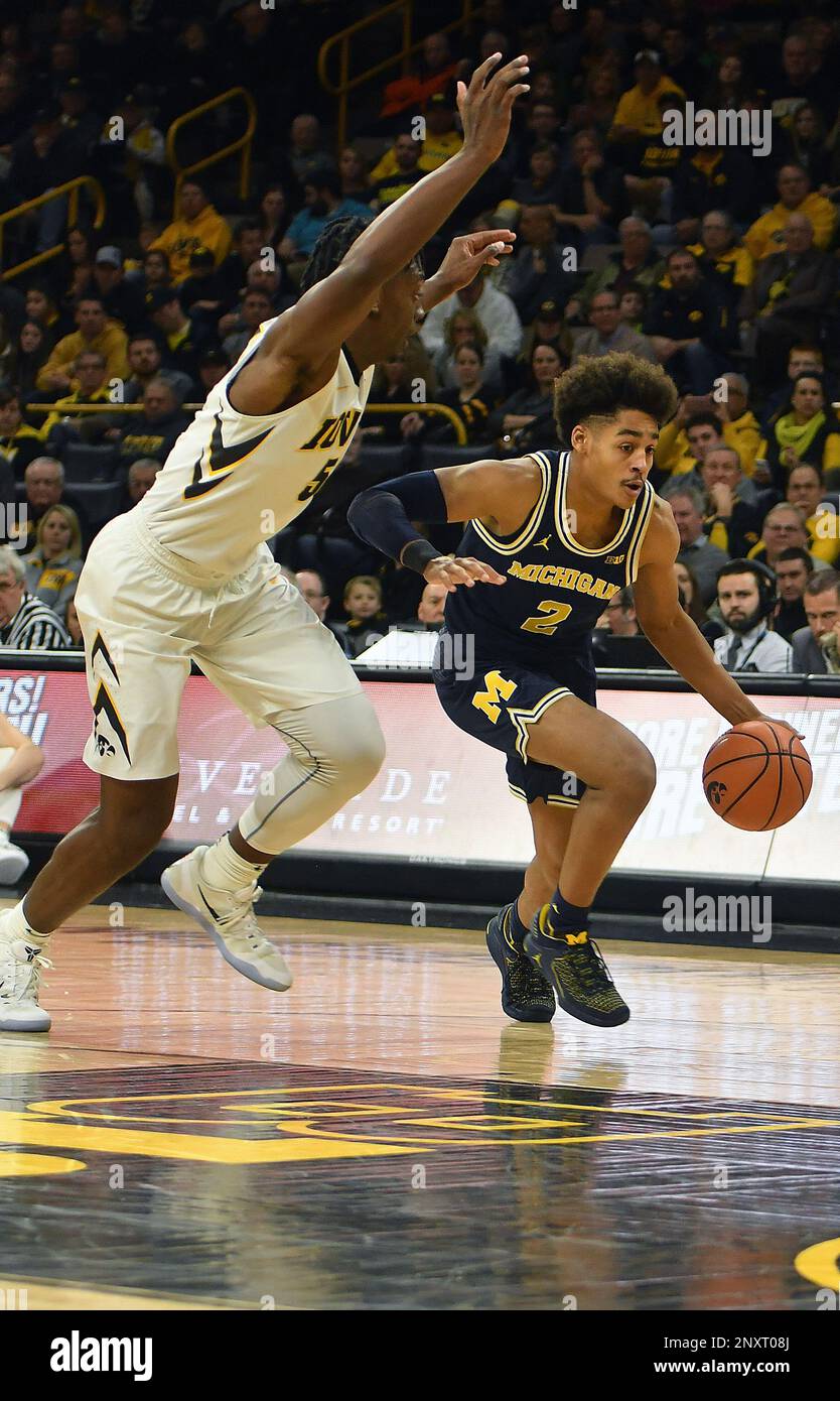 IOWA CITY, IA - JANUARY 02: Michigan guard Jordan Poole (2) drives to ...