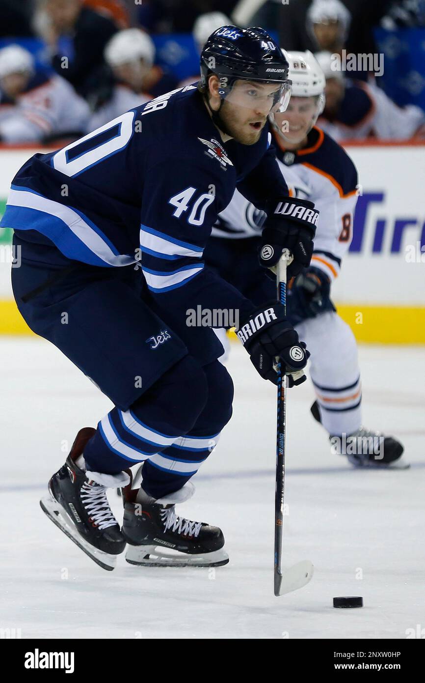 Winnipeg Jets' Joel Armia (40) takes off on a breakaway after stealing ...