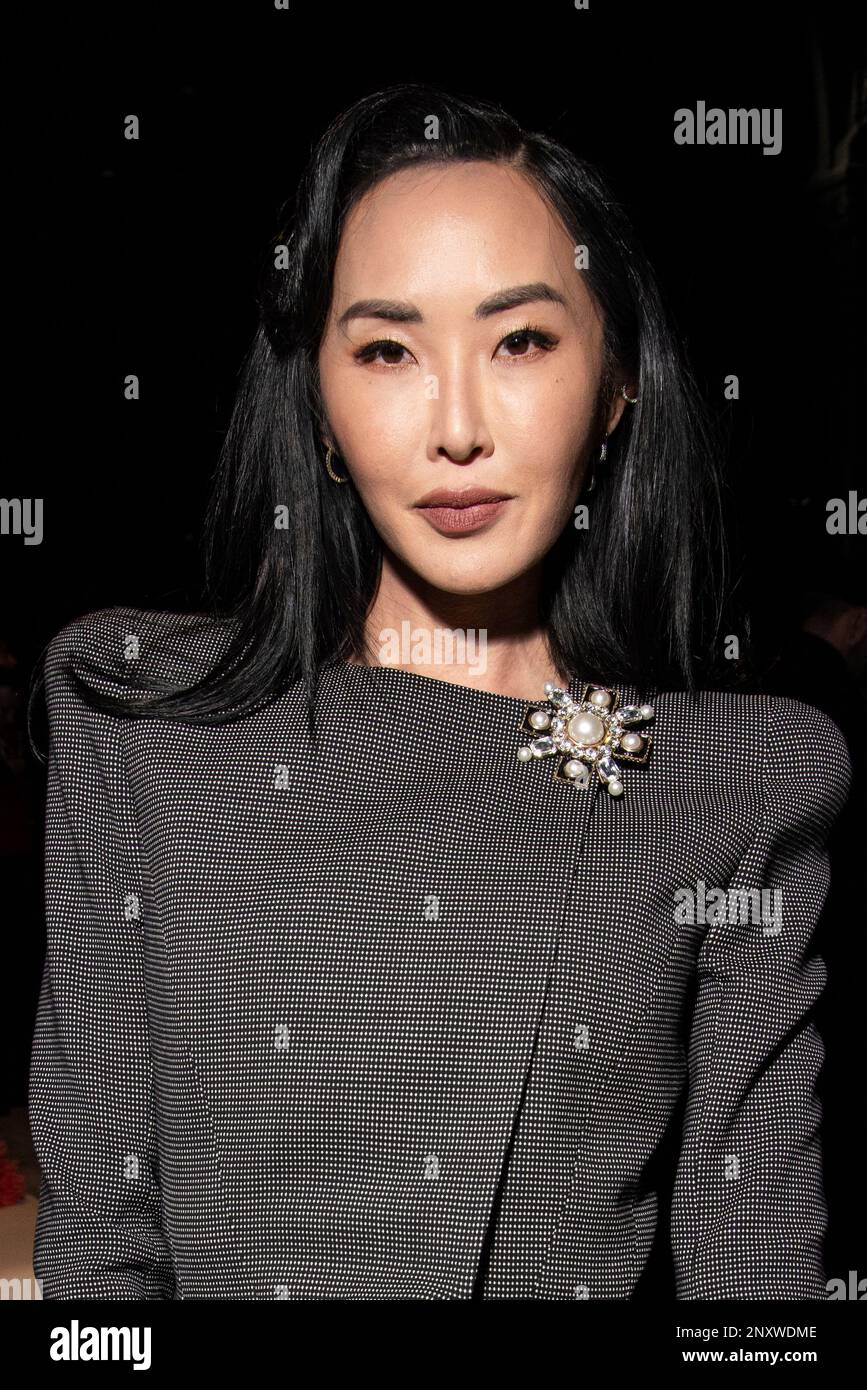 Chriselle Lim attends the Balmain Fall/Winter 2023-2024 ready-to-wear collection presented ...