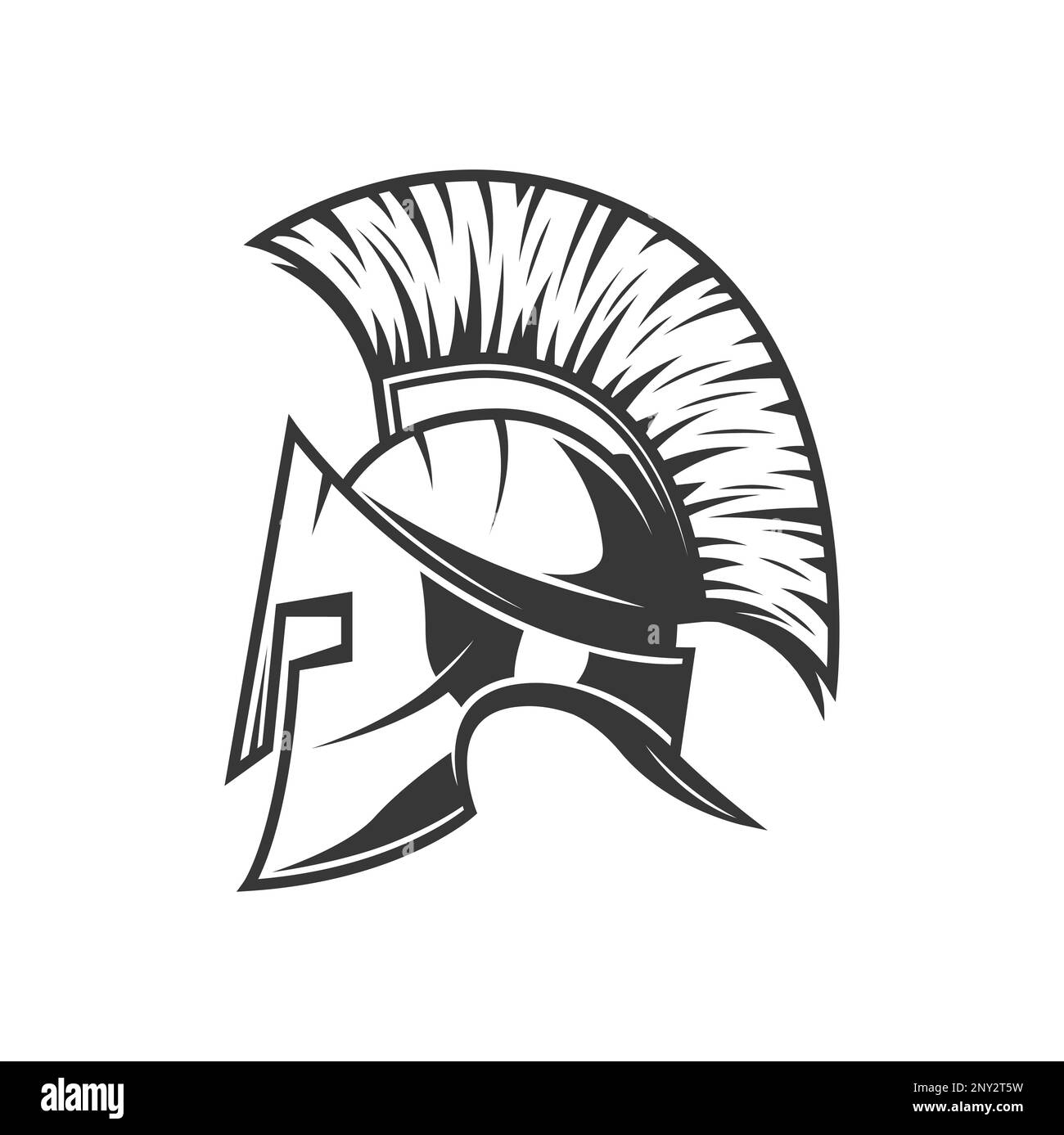 Helm des spartanischen Gladiators, römischer oder griechischer Krieger ...