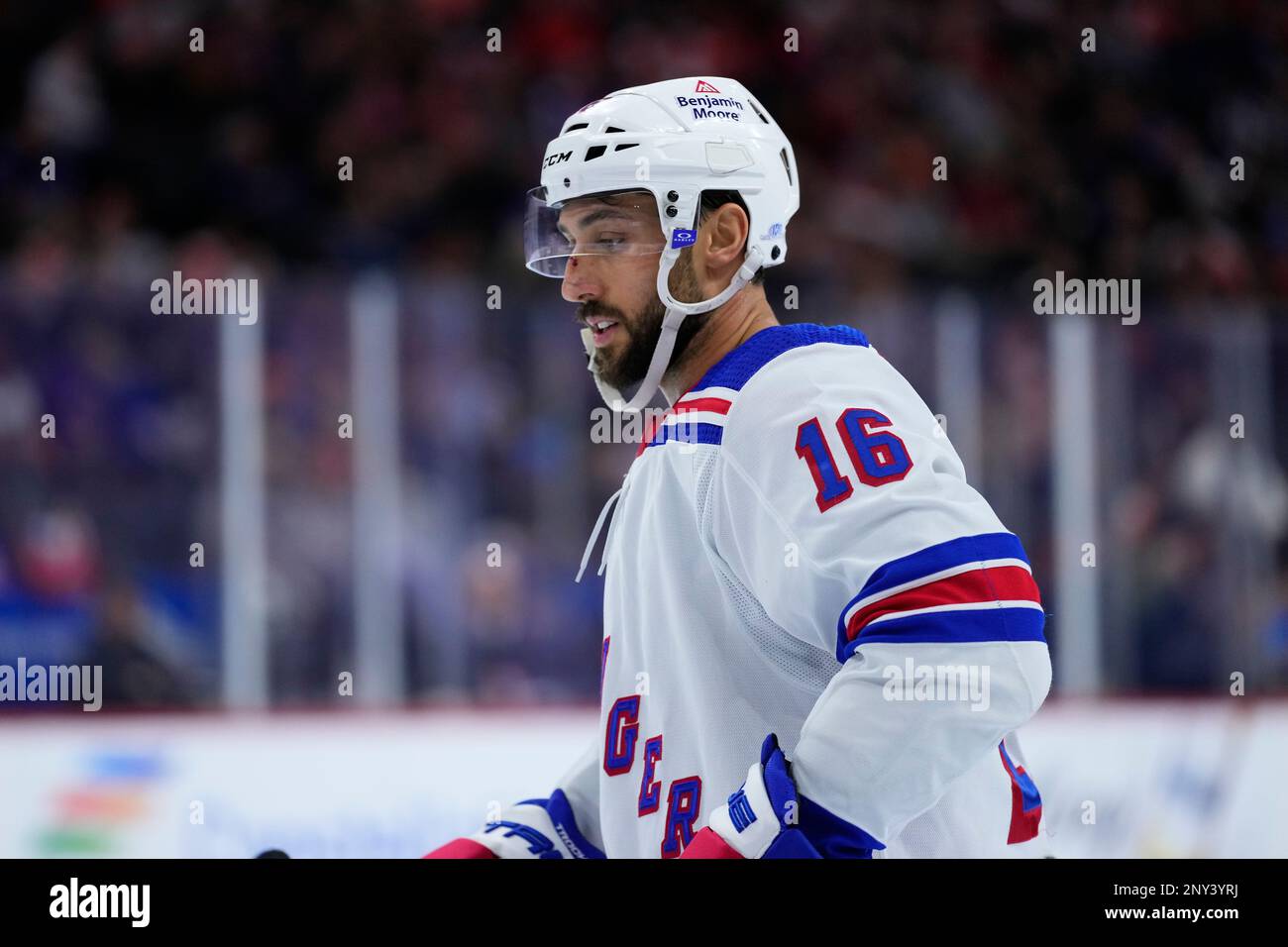 New York Rangers' Vincent Trocheck plays during an NHL hockey game ...