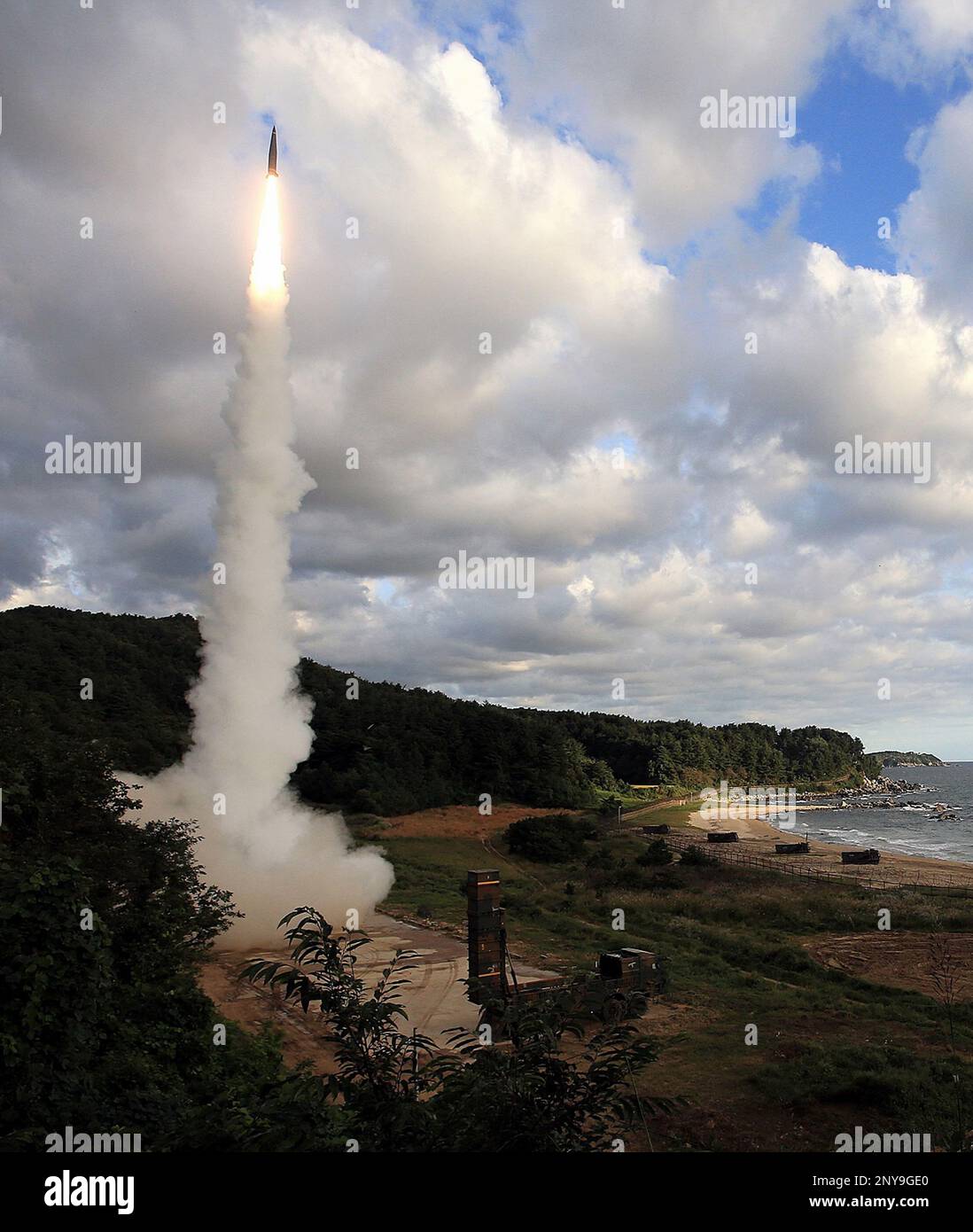 In this photo provided by South Korea Defense Ministry, South Korea's ...
