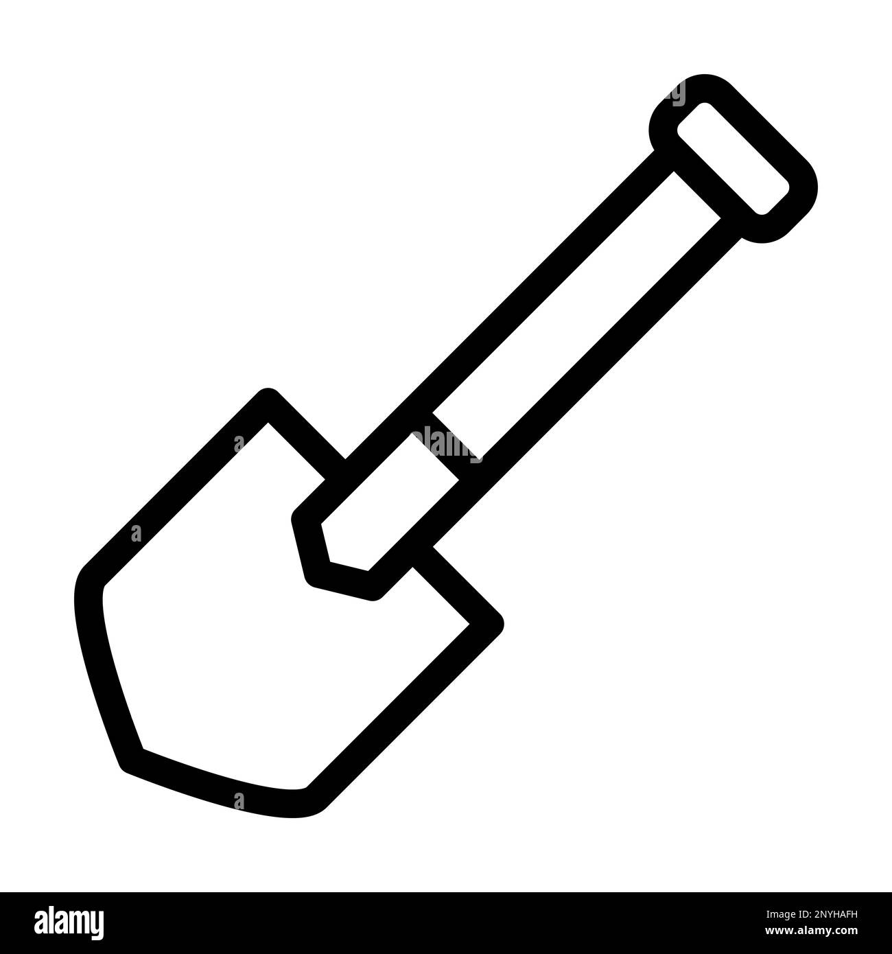 Symbol „Schaufel Mit Dicker Linie“ Stockfotografie - Alamy