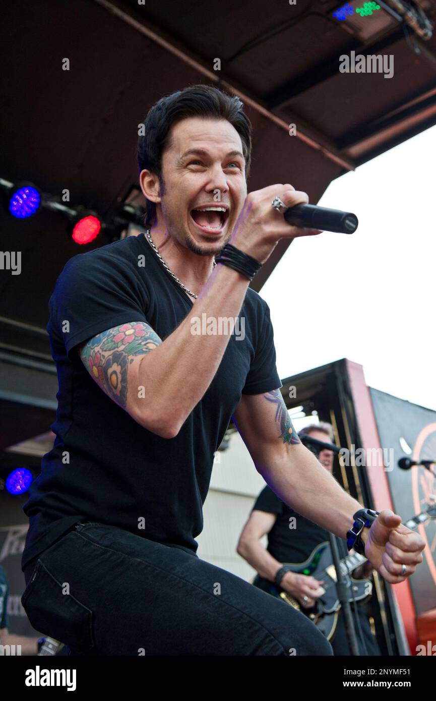 Thomas Flowers of Orelander performs during the 2013 Rock On The Range ...