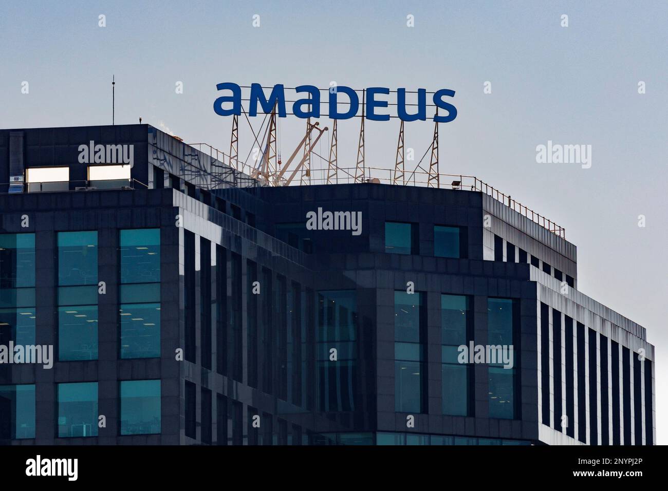 Facade of the Amadeus headquarters in the Herre building, on March 2 ...