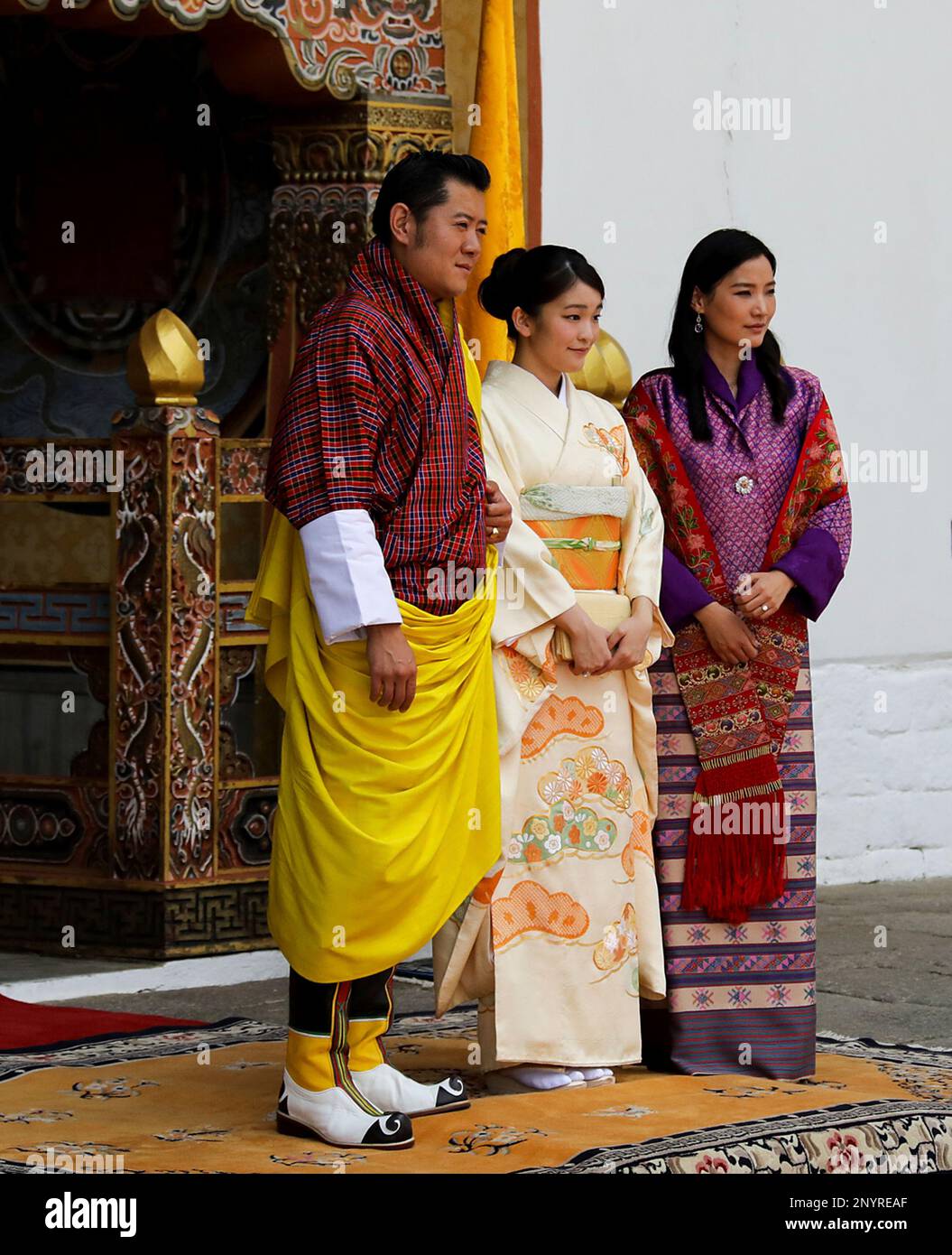 In this handout photograph released by Royal Office for Media Bhutan ...