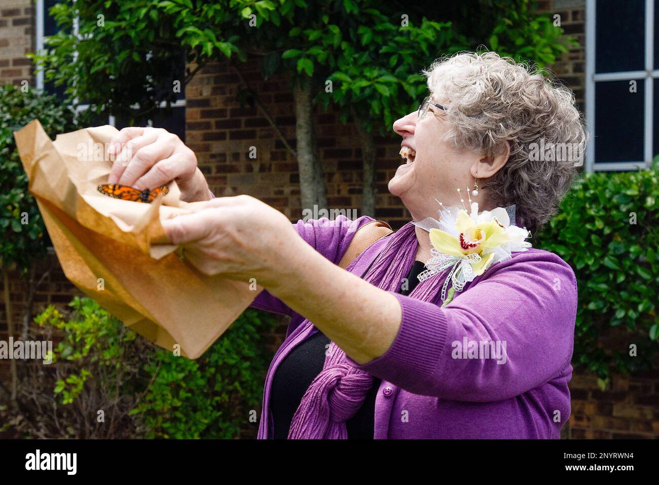 ADVANCE FOR USE JUNE 4, 2017-Elizabeth White smiles as she looks at ...