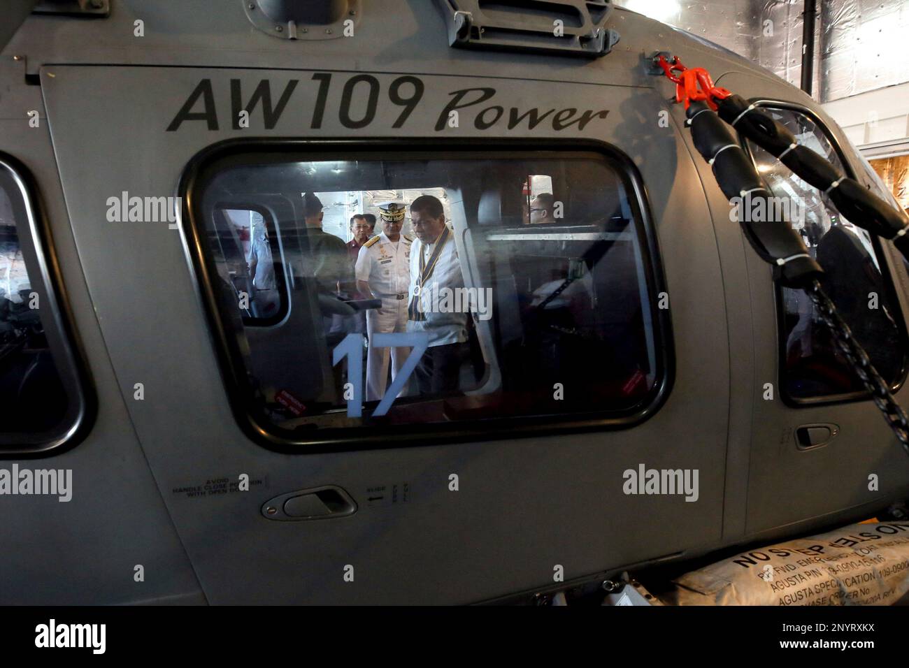 This handout photo provided by the Presidential Communications ...