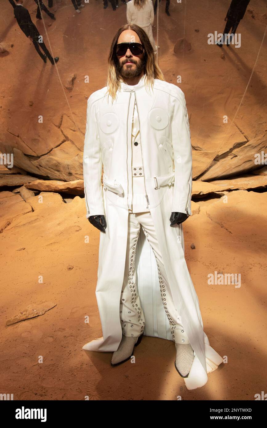 Jared Leto poses before the Off-White Fall/Winter 2023-2024 ready-to ...