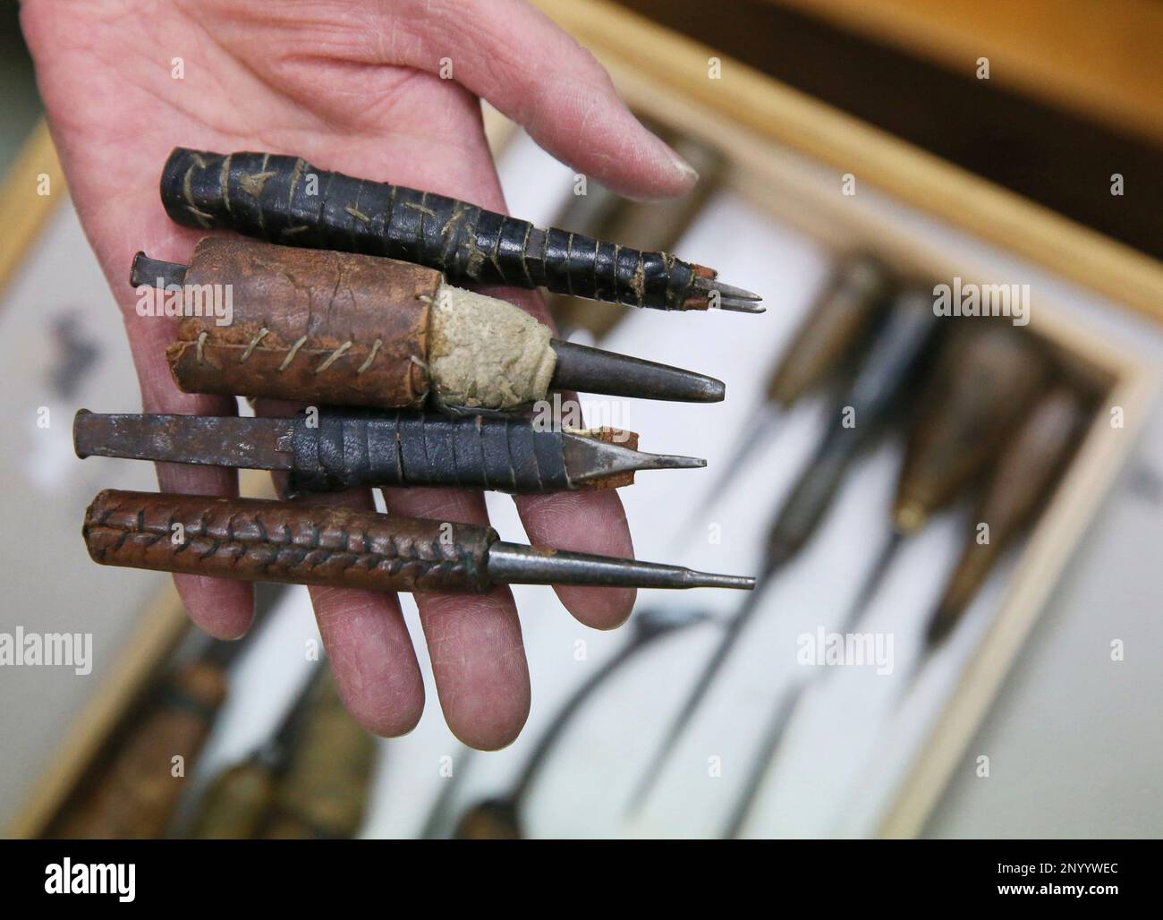 Several types of tools are required to repair the protective gear in ...