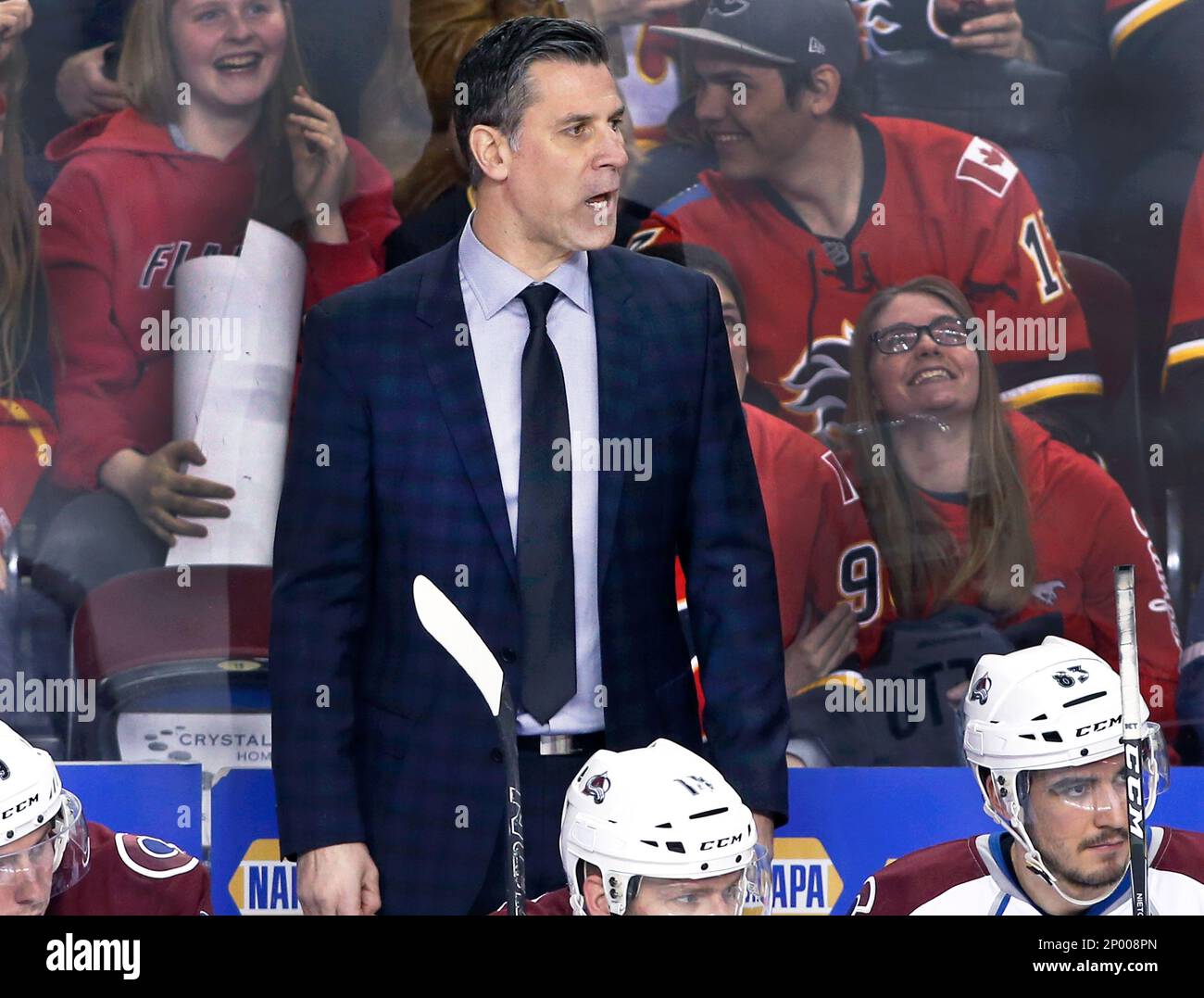 NHL profile photo on Colorado Avalanche head coach Jared Bednar at a ...