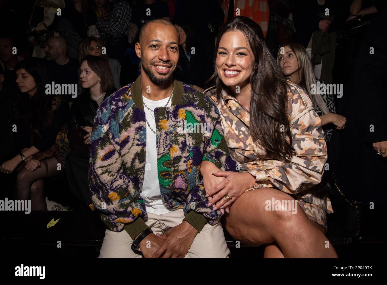 Justin Ervin, left, and Ashley Graham attend the Isabel Marant Fall ...