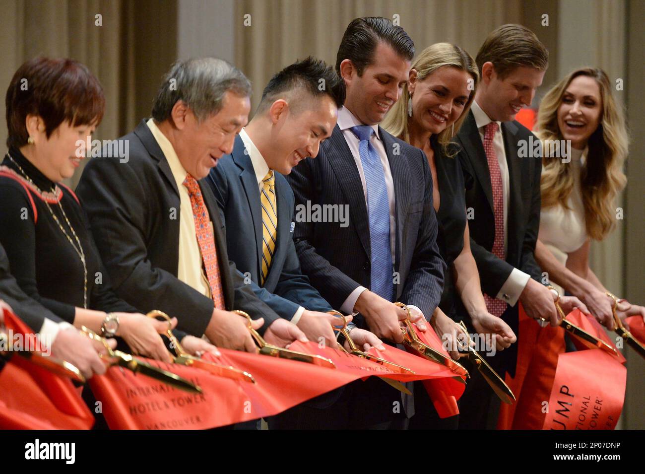 Dignitaries including Malaysian tycoon Tony Tiah, second from left, his ...