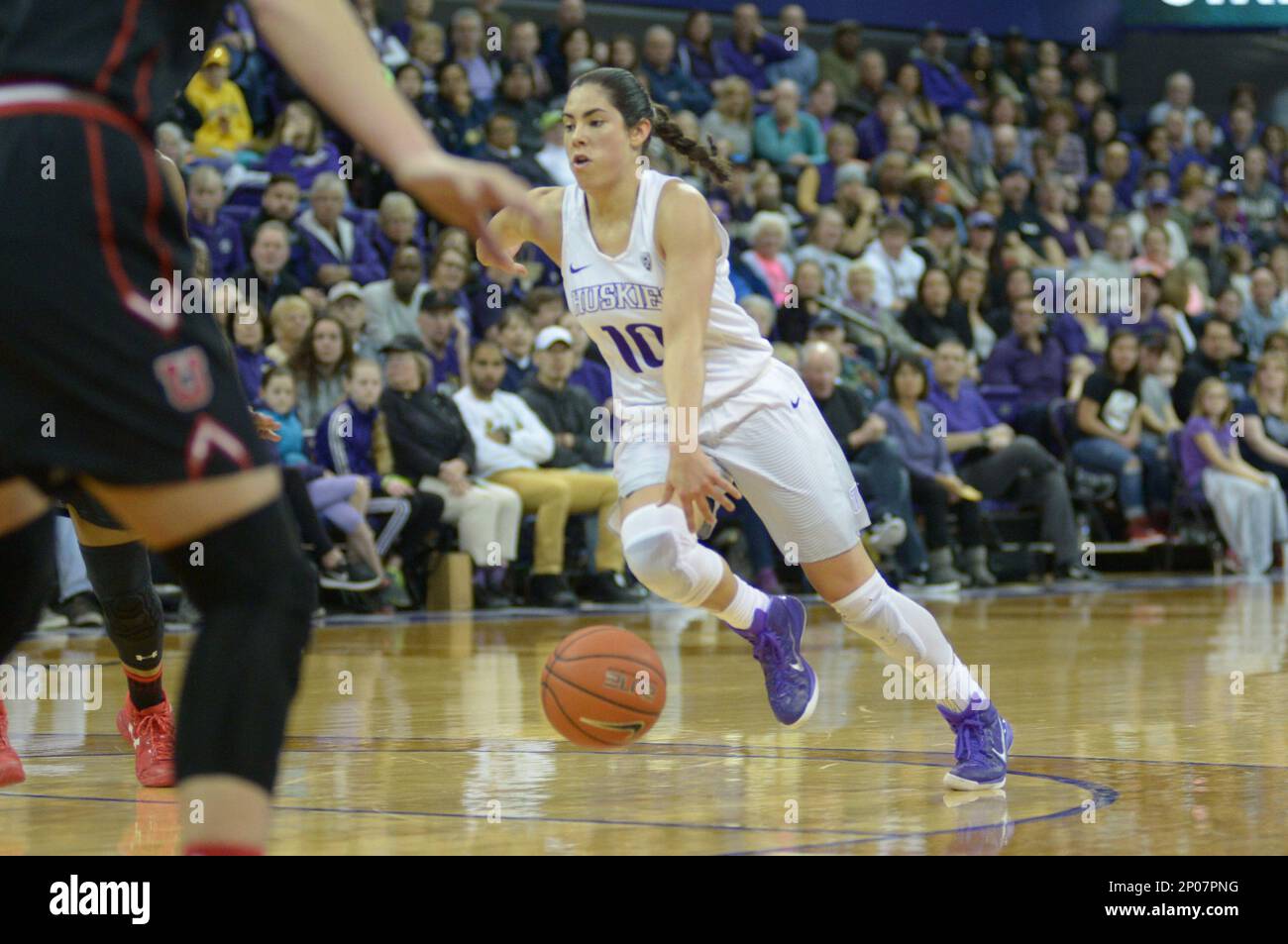 February 25, 2017: UW point guard Kelsey Plum (10) in action during a ...