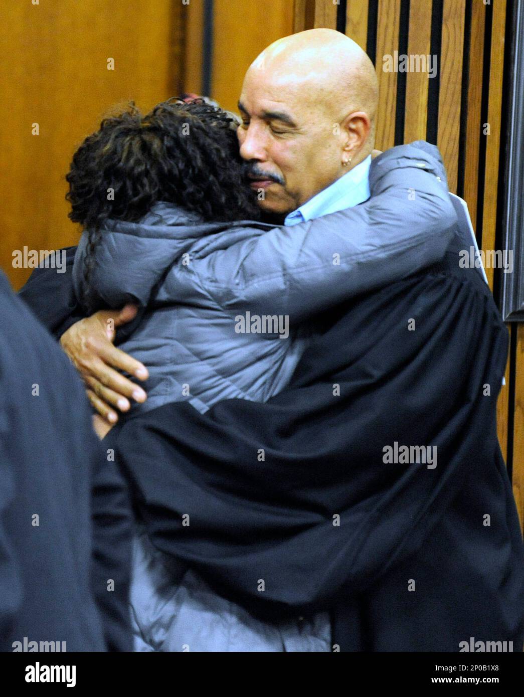 Wayne County Circuit Court Judge Bruce Morrow Right Hugs Darlena