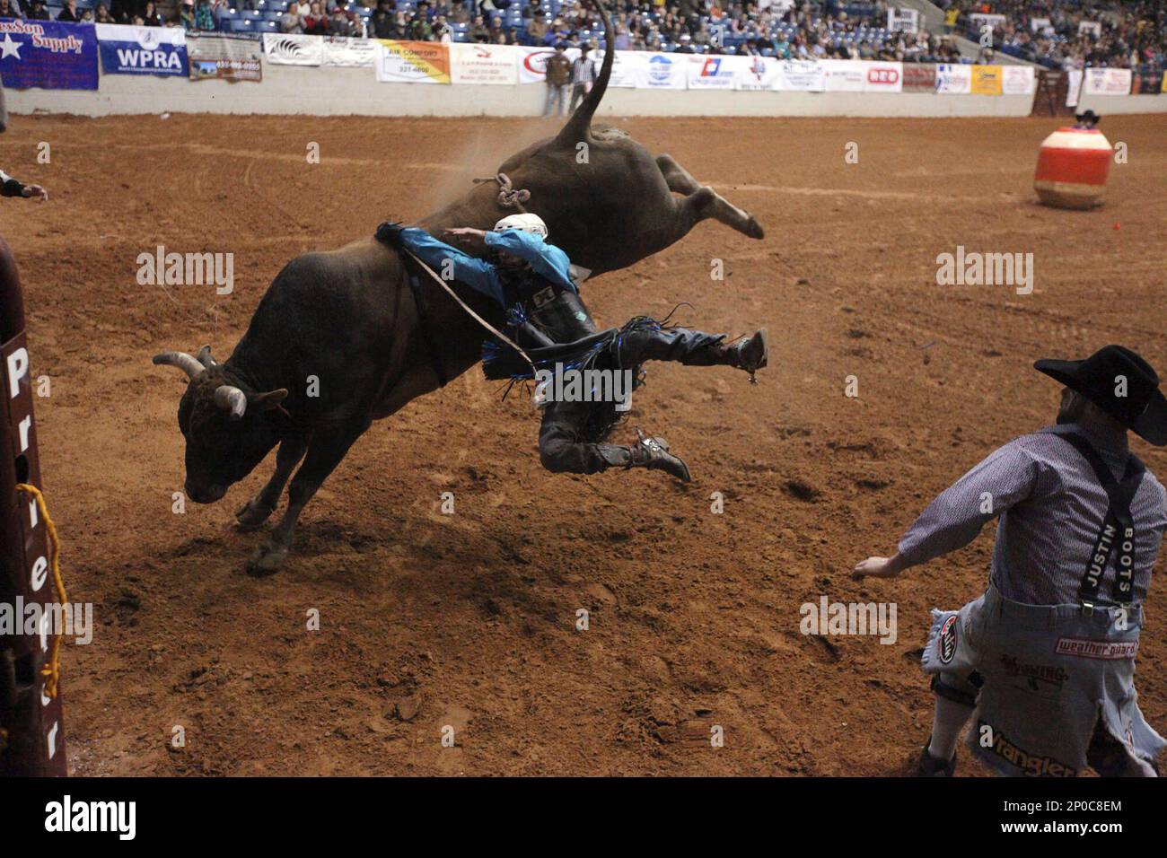 Cody Fabela falls off the bull Fo Show after hitting his neck on the ...