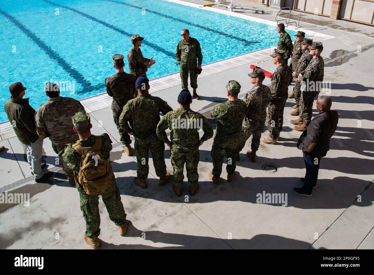 USA Marinekorps Meister Gunnery Sgt. Cory Paskvan, der ranghöchste ...