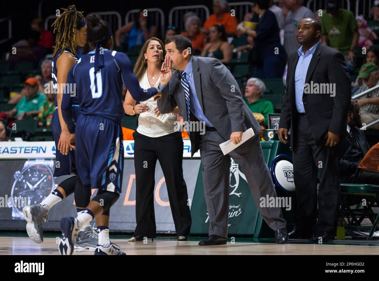 December 04, 2016: Old Dominion assistant coach Jim Corrigan gives ...