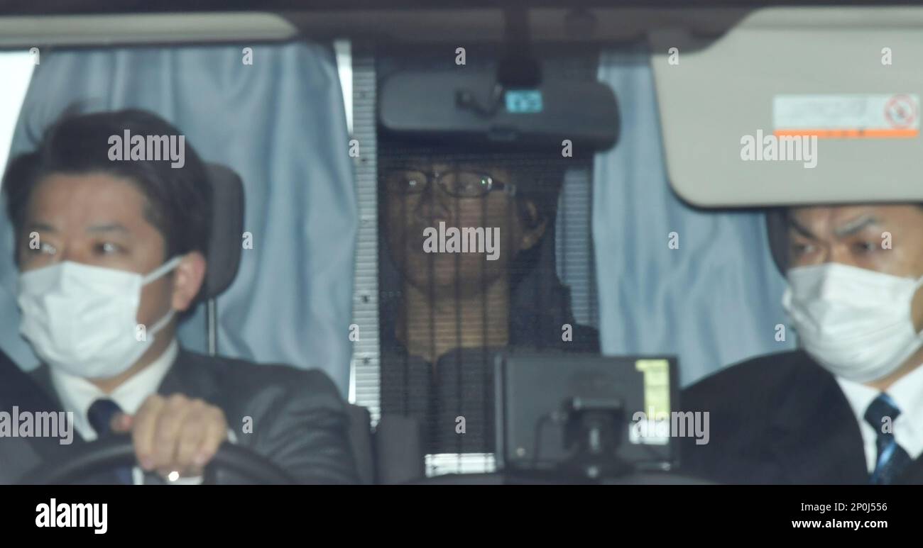 Pop singer Aska (C), whose real name is Shigeaki Miyazaki, is ...