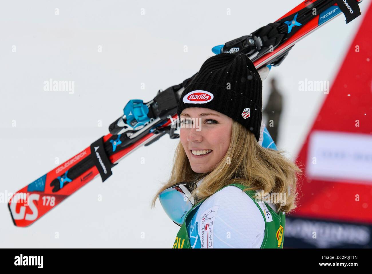 FILE - In this Feb. 15, 2016 file photo, winner Mikaela Shiffrin of the ...