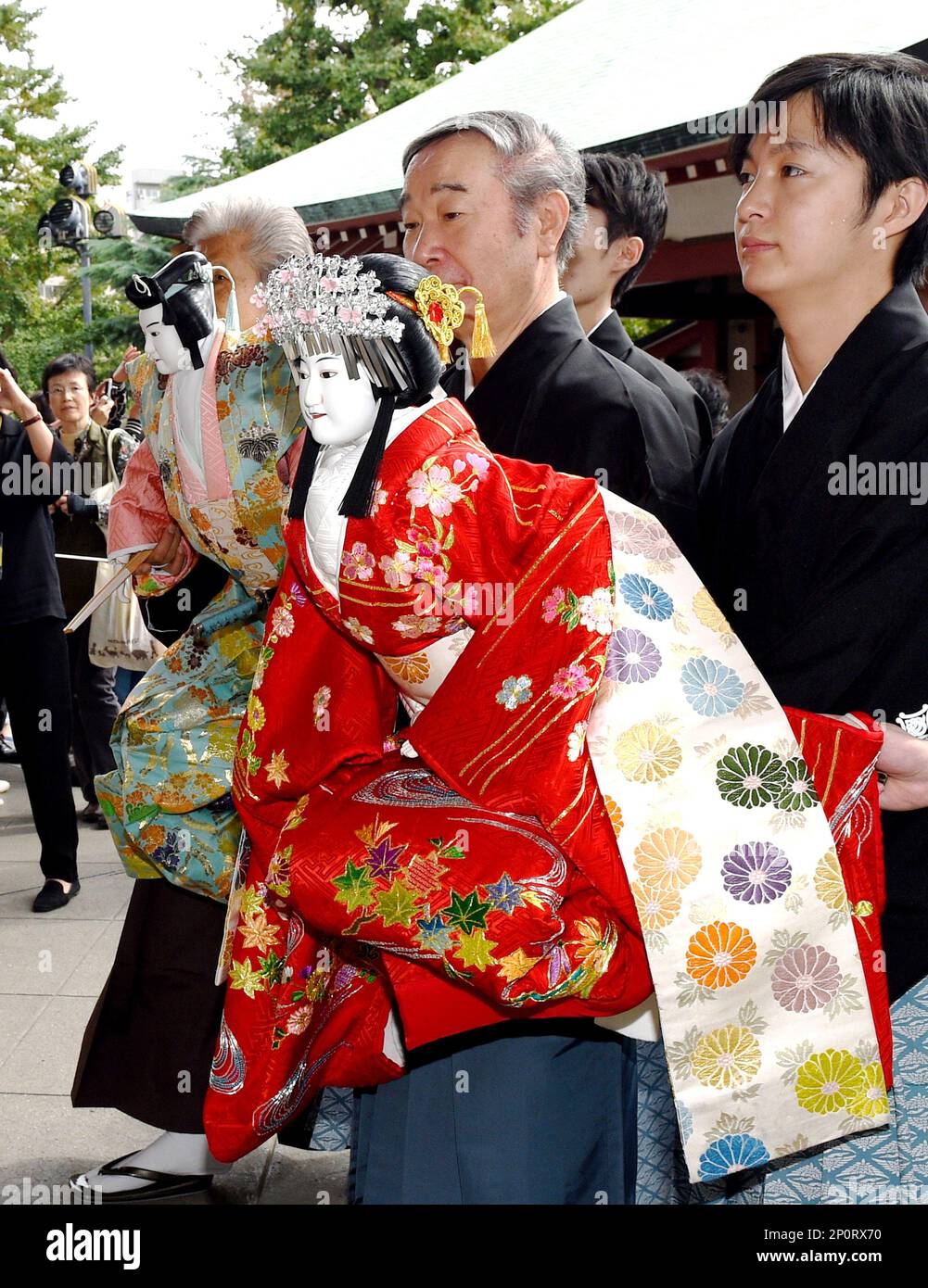 The Japanese traditional puppet dolls which are performed by ...