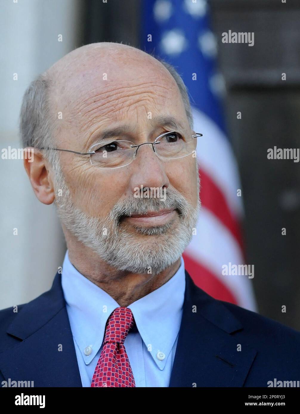 Pennsylvania Gov. Tom Wolf looks on as he announces a $2 million state ...