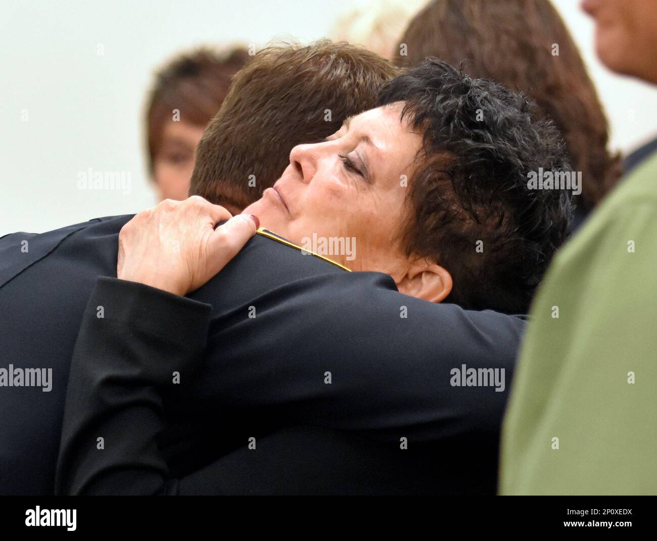 FILE - In this Sept. 8, 2016 file photo Julie Benner, widow of police ...