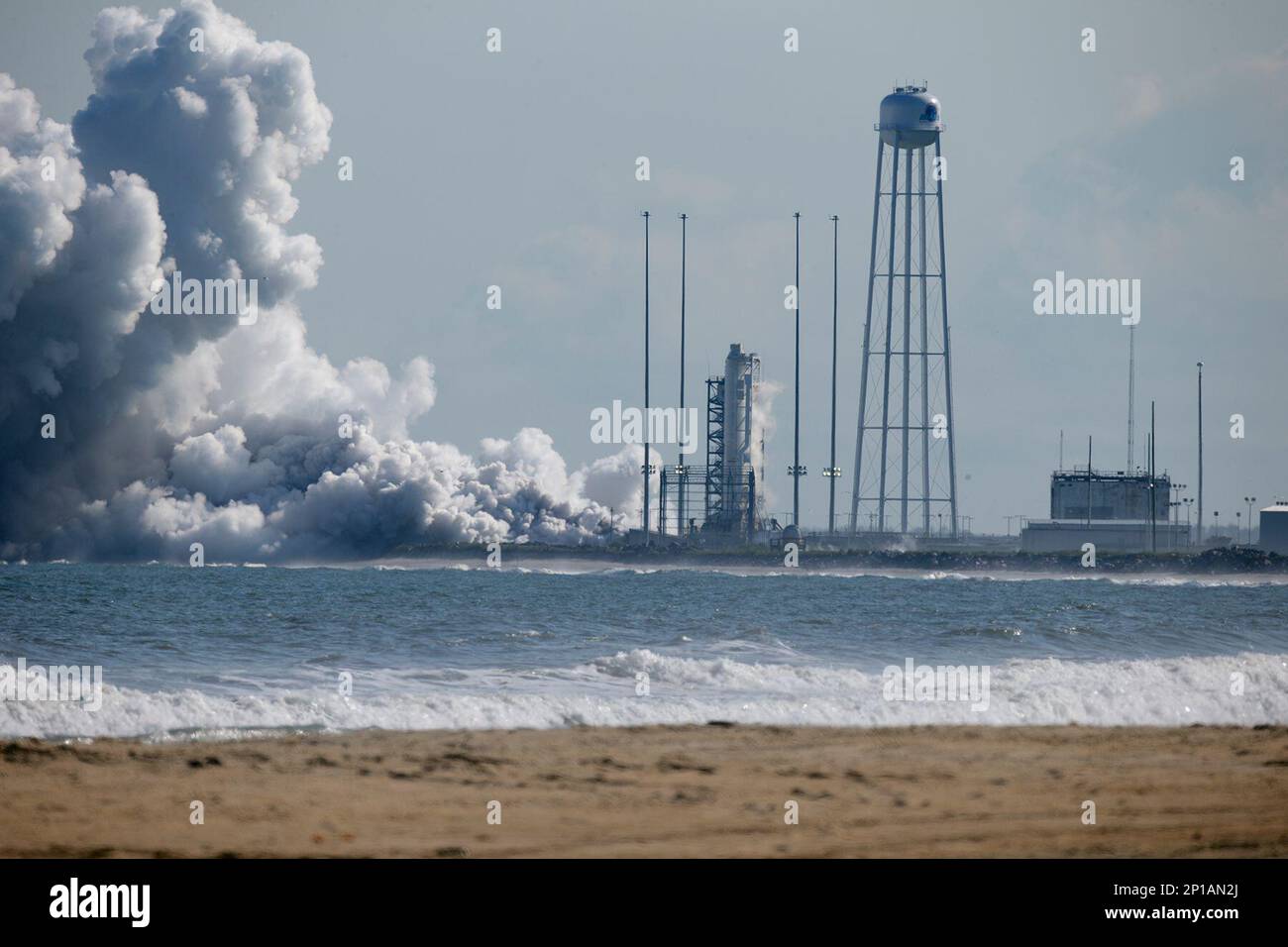 This image provided by NASA shows an Orbital ATK full-power test of the ...
