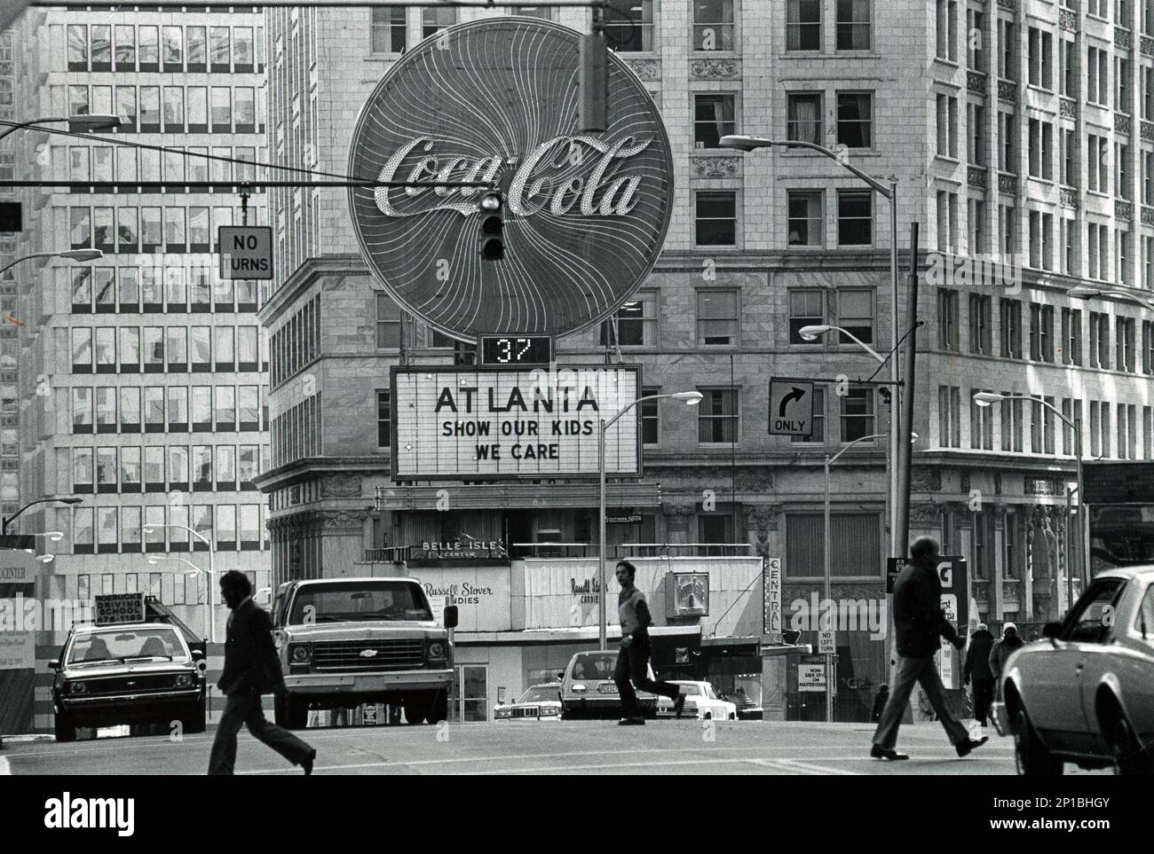 Coca Cola Advertising, Atlanta, Georgia, January 1981. Coca-Cola sign ...