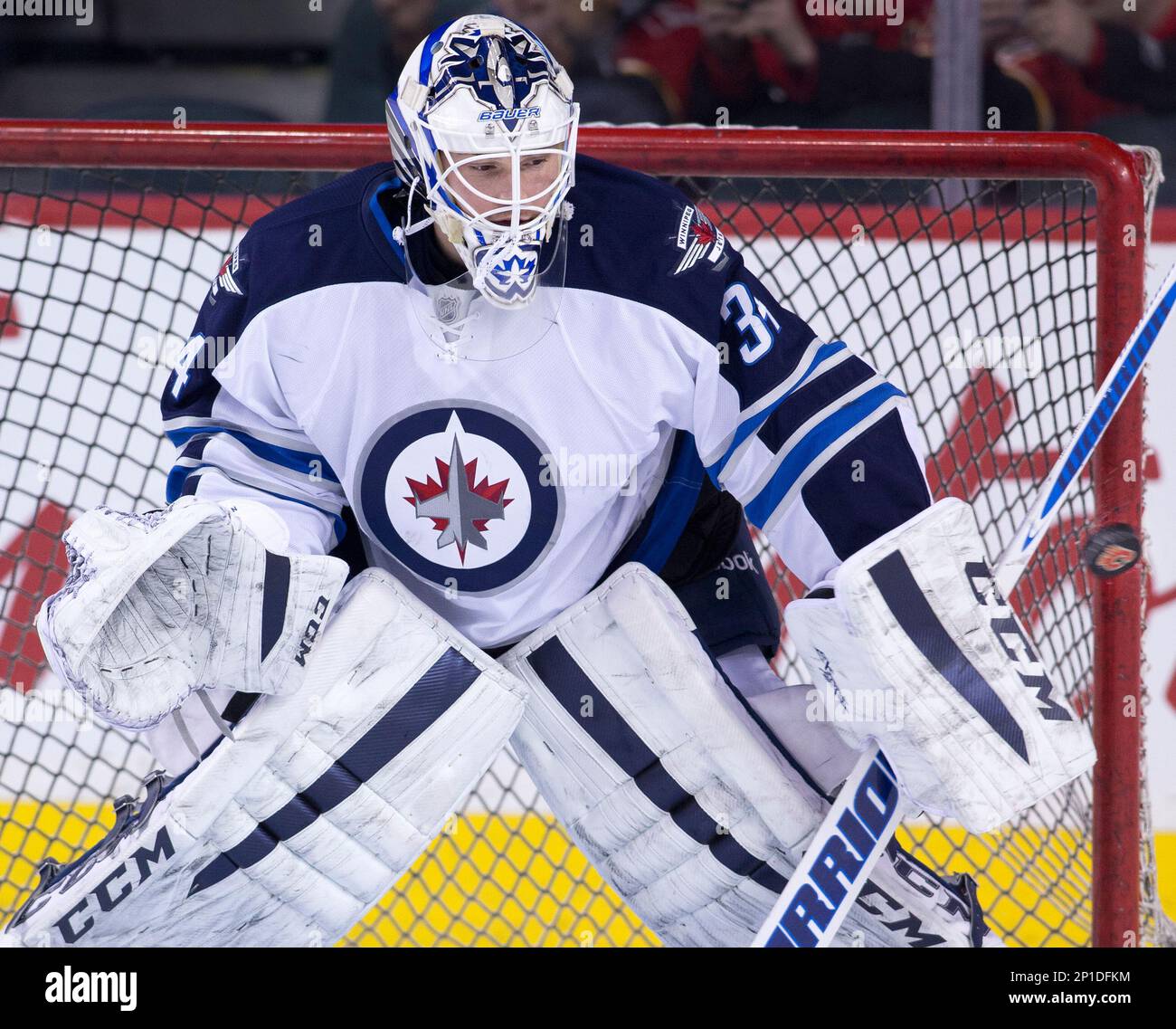 NHL profile photo on Winnipeg Jets' goalie Ondrej Pavelec, from Czech ...