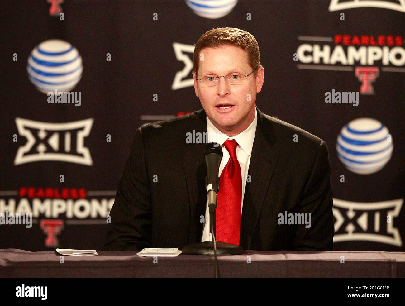 Texas Tech athletic director Kirby Hocutt announces that men's ...