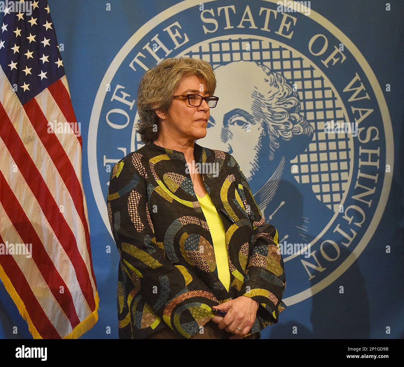 Cheryl Strange, the new head of Western State Hospital, waits during a ...