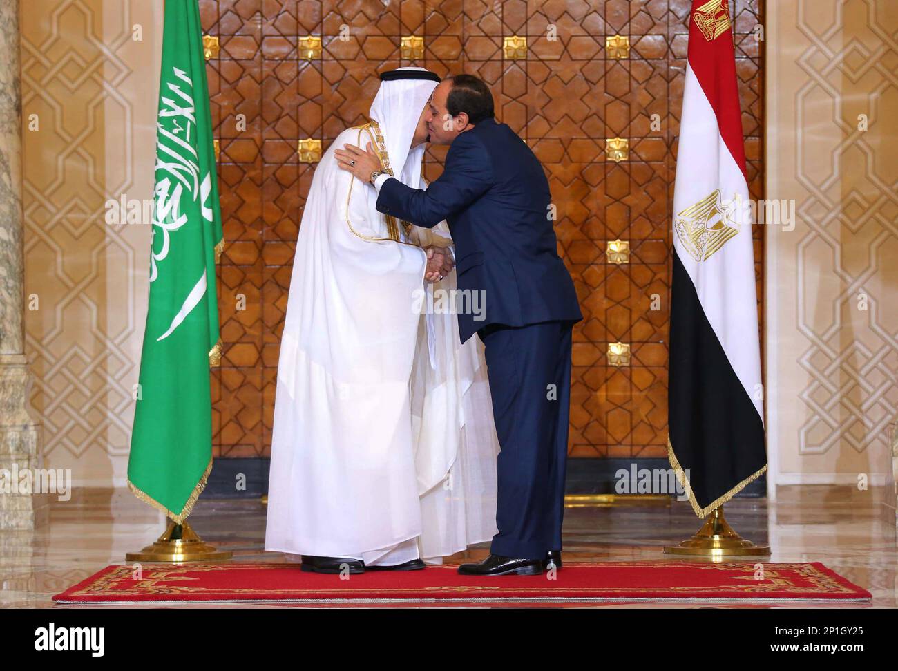 In this picture taken Friday, April 8, 2016, provided by the office of ...