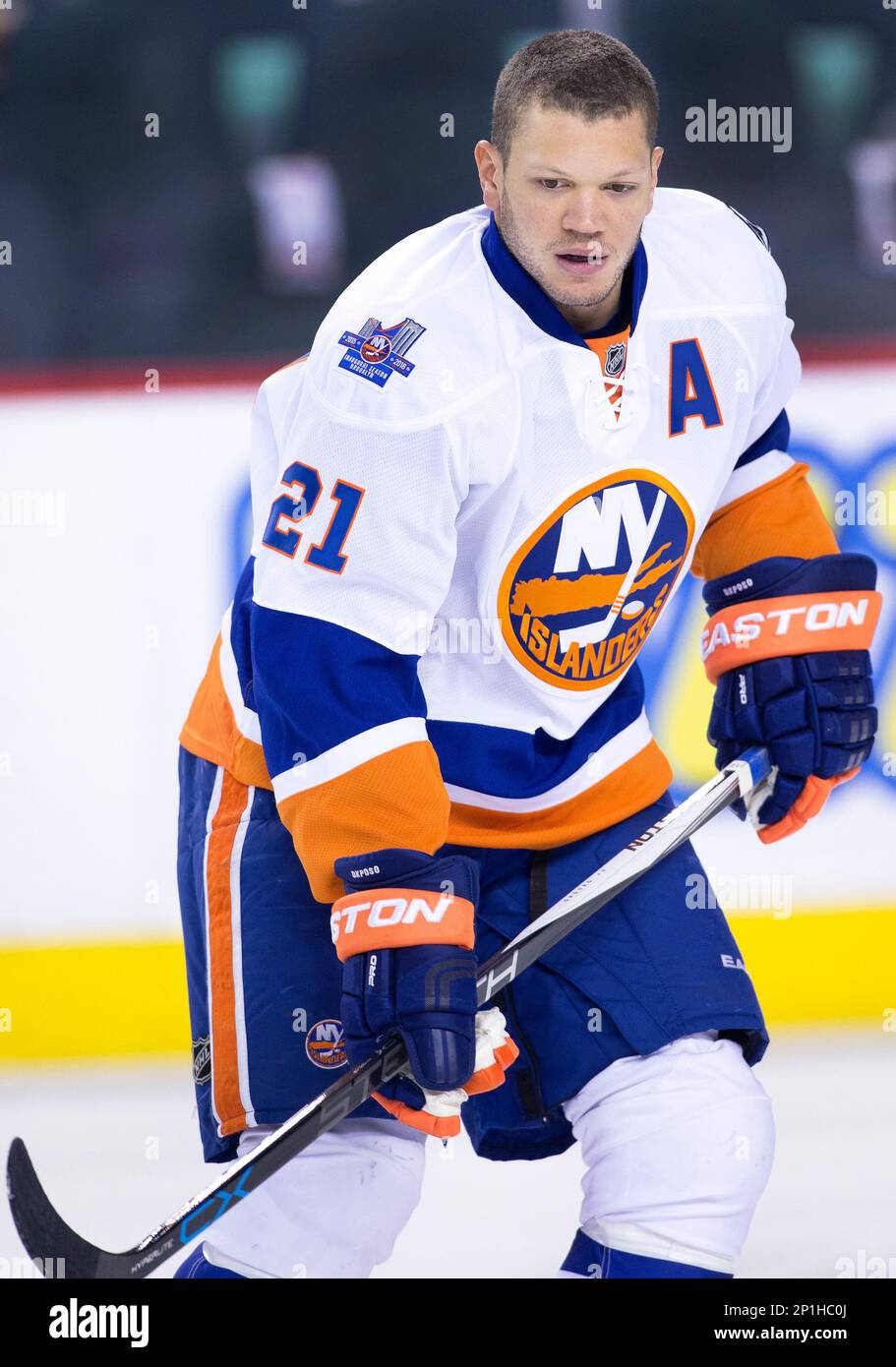 NHL profile photo on New York Islanders' Kyle Okposo at a game against ...