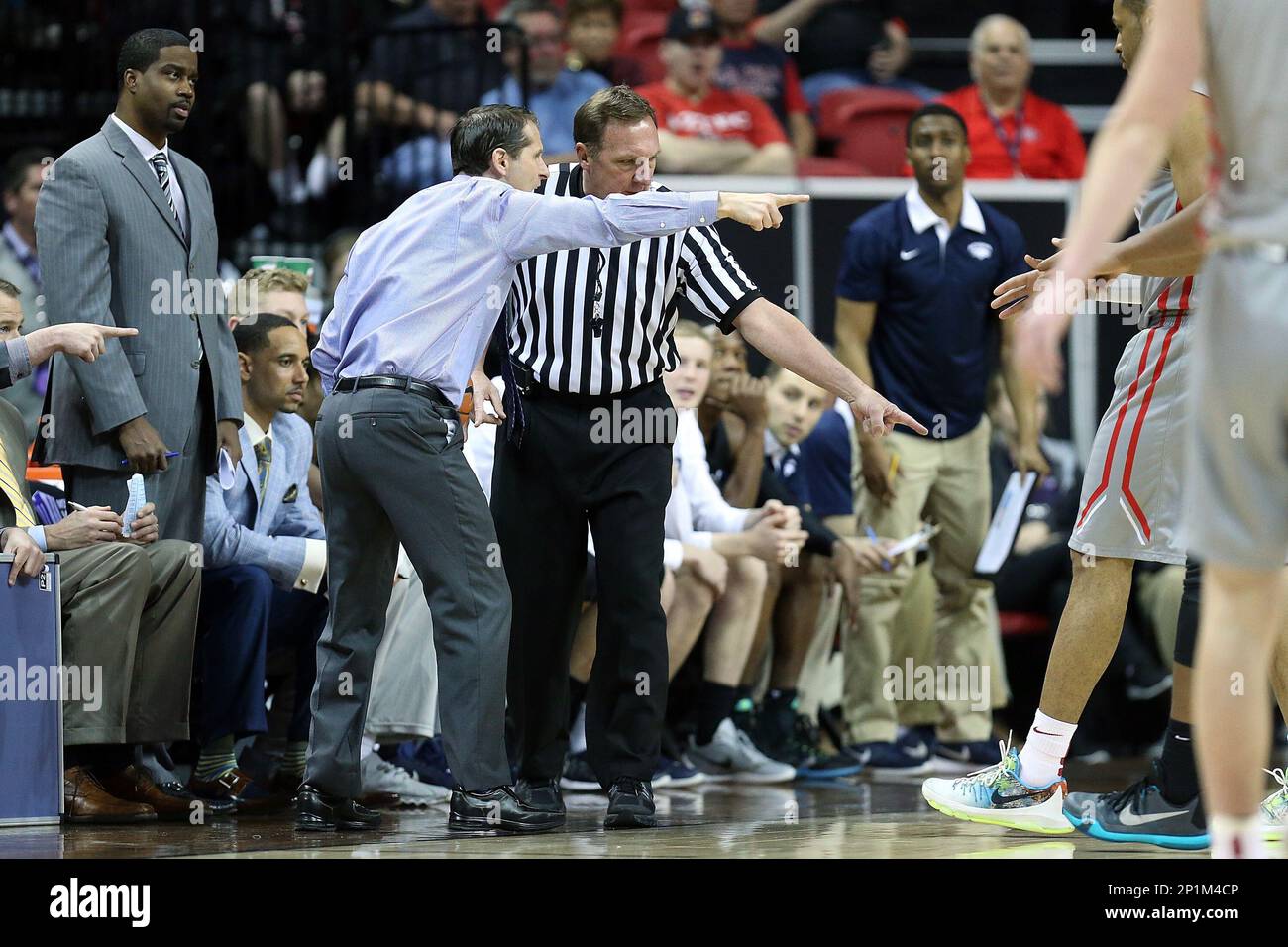 10 March 2016: Nevada Wolf Pack head coach Eric Musselman gestures at ...