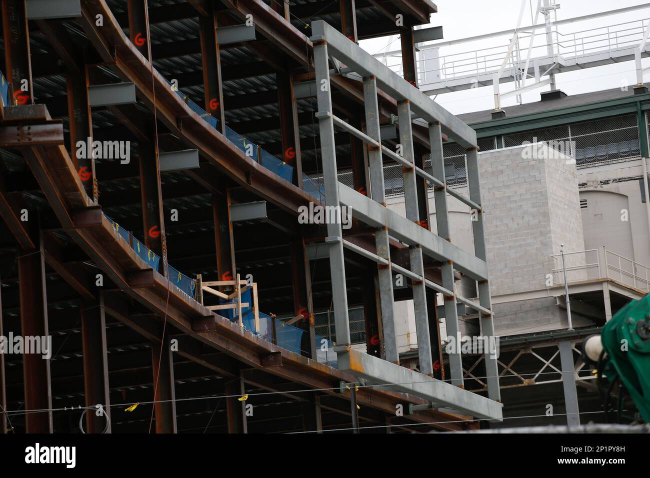 A general view of the exterior of Wrigley Field, home of the Chicago ...