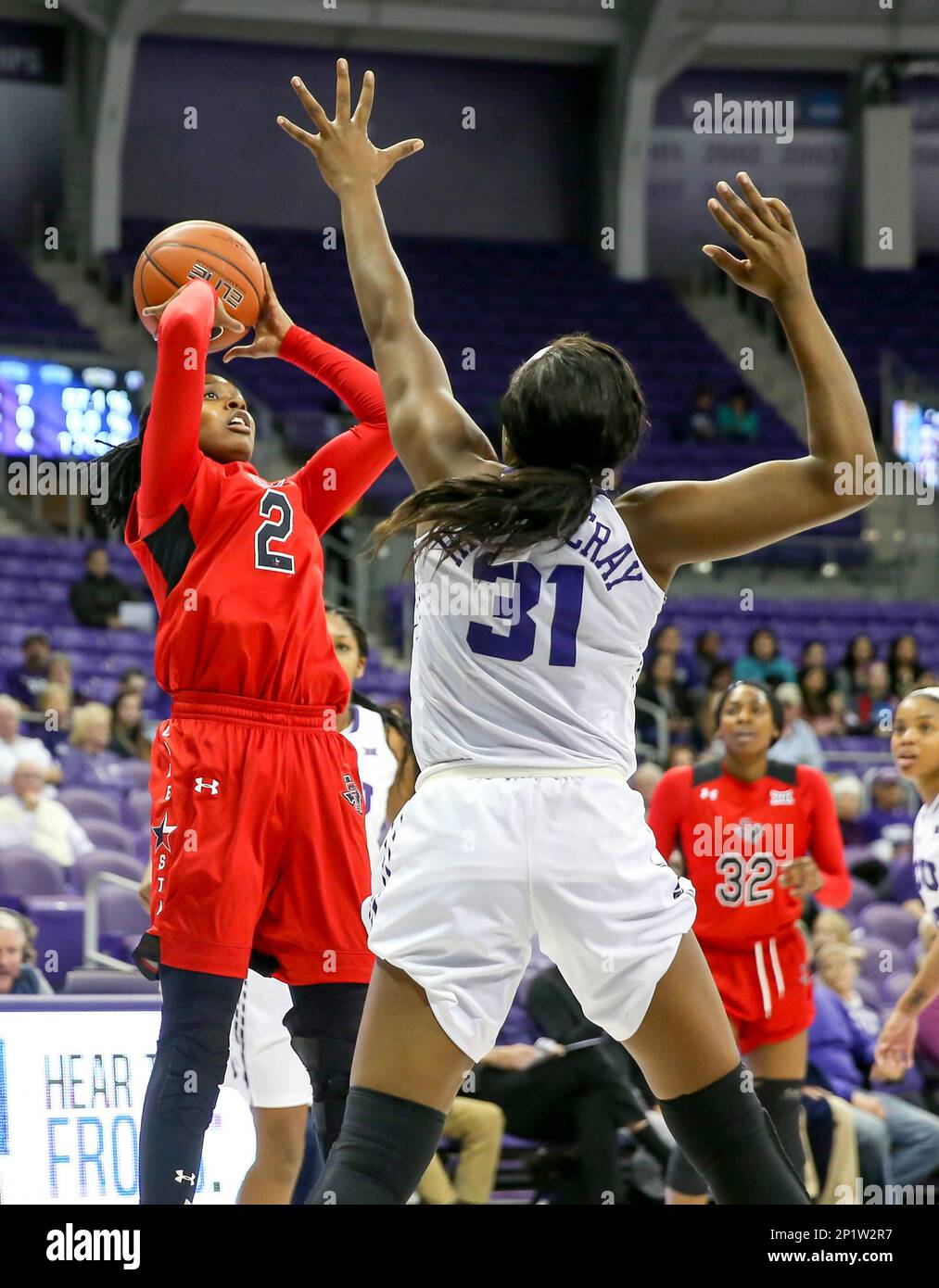 13 Jan 2016: Texas Tech guard Ivonne Cook Taylor (2) attempts a shot ...