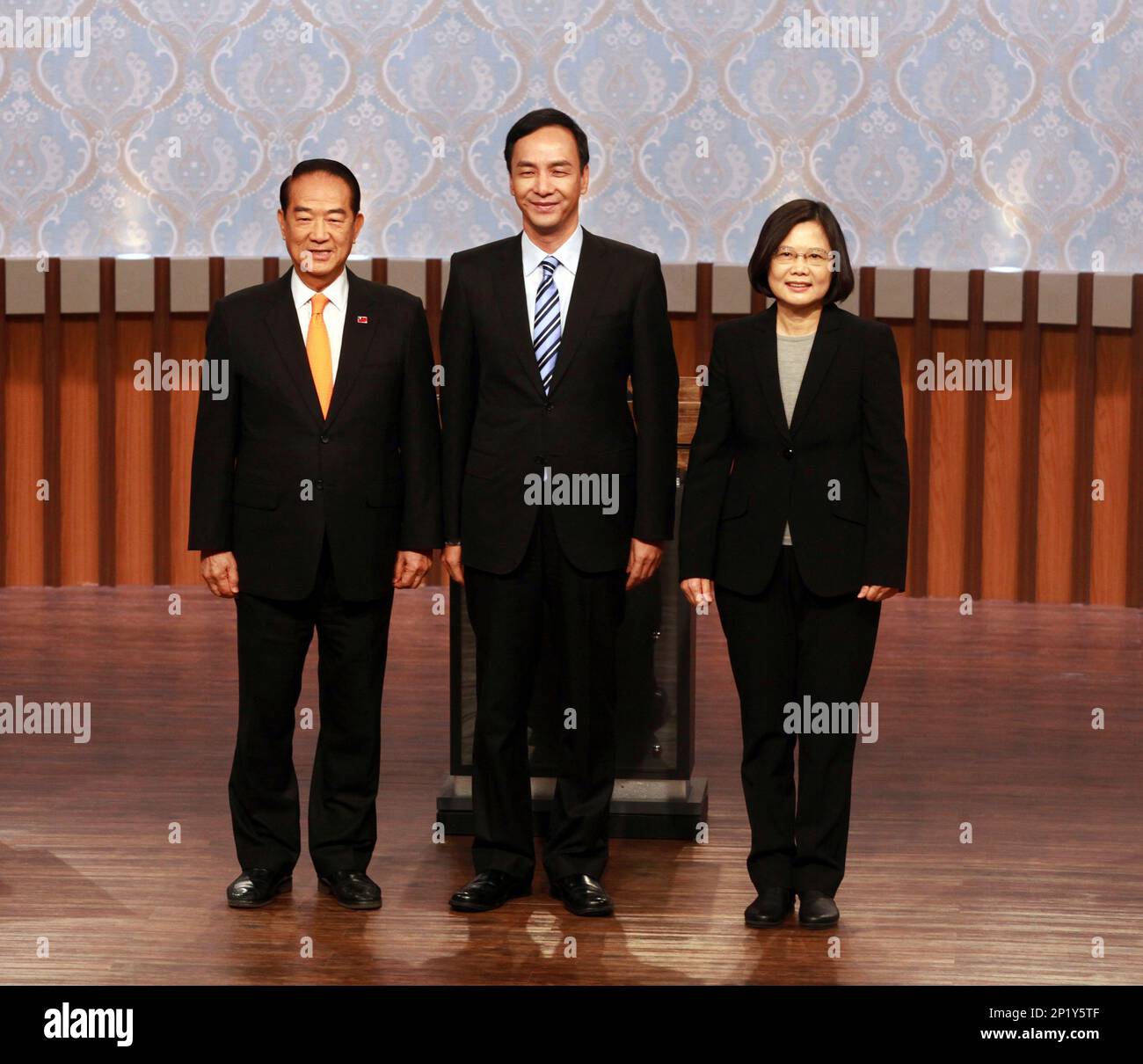 Taiwan's 2016 presidential election candidates, from left, People First ...