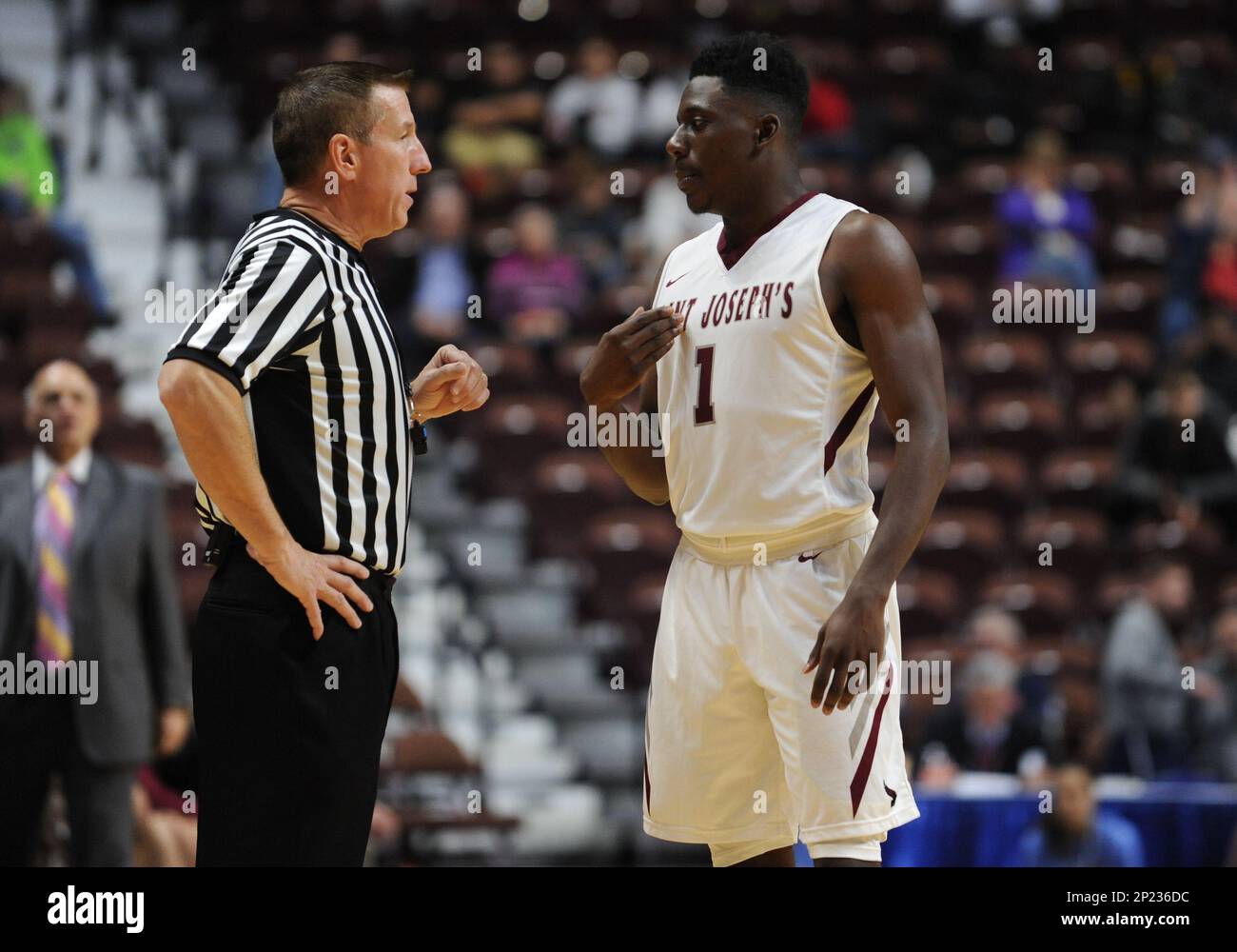 November 22, 2015: Saint Joseph Hawks Guard Shavar Newkirk (1) and the ...
