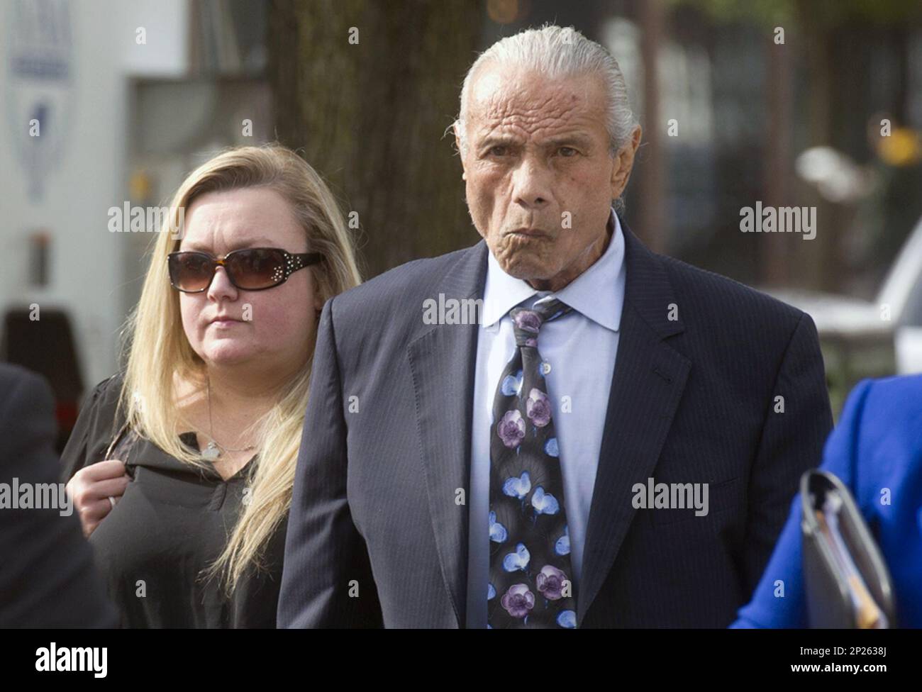 Former professional wrestler Jimmy "Superfly" Snuka, right, arrives for ...