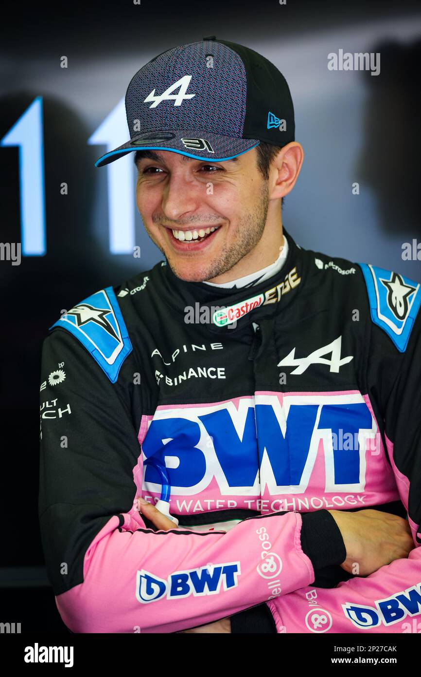 OCON Esteban (Fra), Alpine F1 Team A523, Portrait während des Formel 1 Gulf Air Bahrain Grand ...